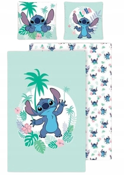 DWUSTRONNA POŚCIEL LILO I STITCH ALOHA STITCH DISNEY 140x200 BAWEŁNA ...