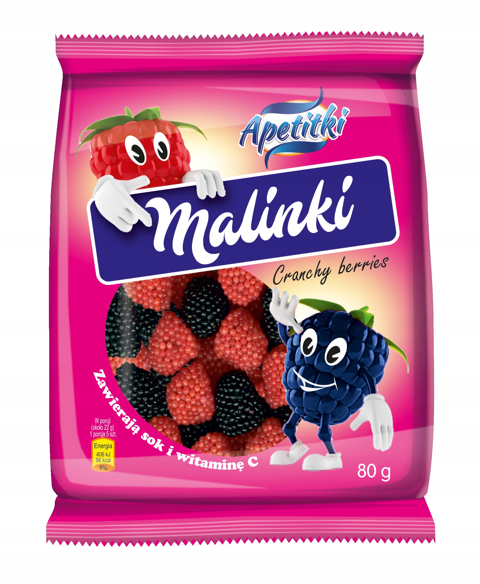 Żelki Malinki Apetitki 80 g 14646306437 - Allegro.pl