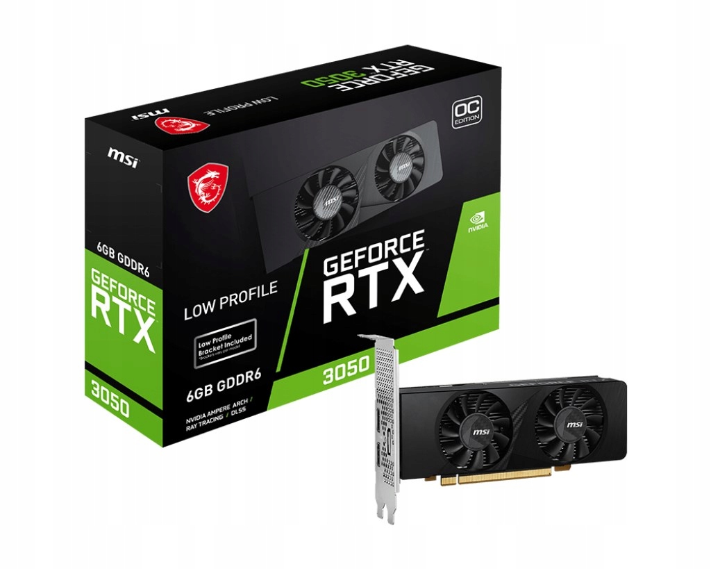 Grafická karta MSI GeForce RTX 3050 LP 6G OC za 5034 Kč - Allegro