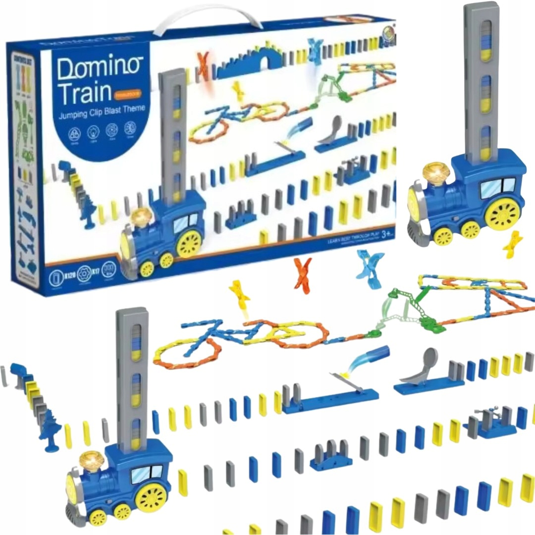 Vlak Lokomotíva Skladacia vláčikodráha Domino Hračka Kocky Hra Pre Deti ...