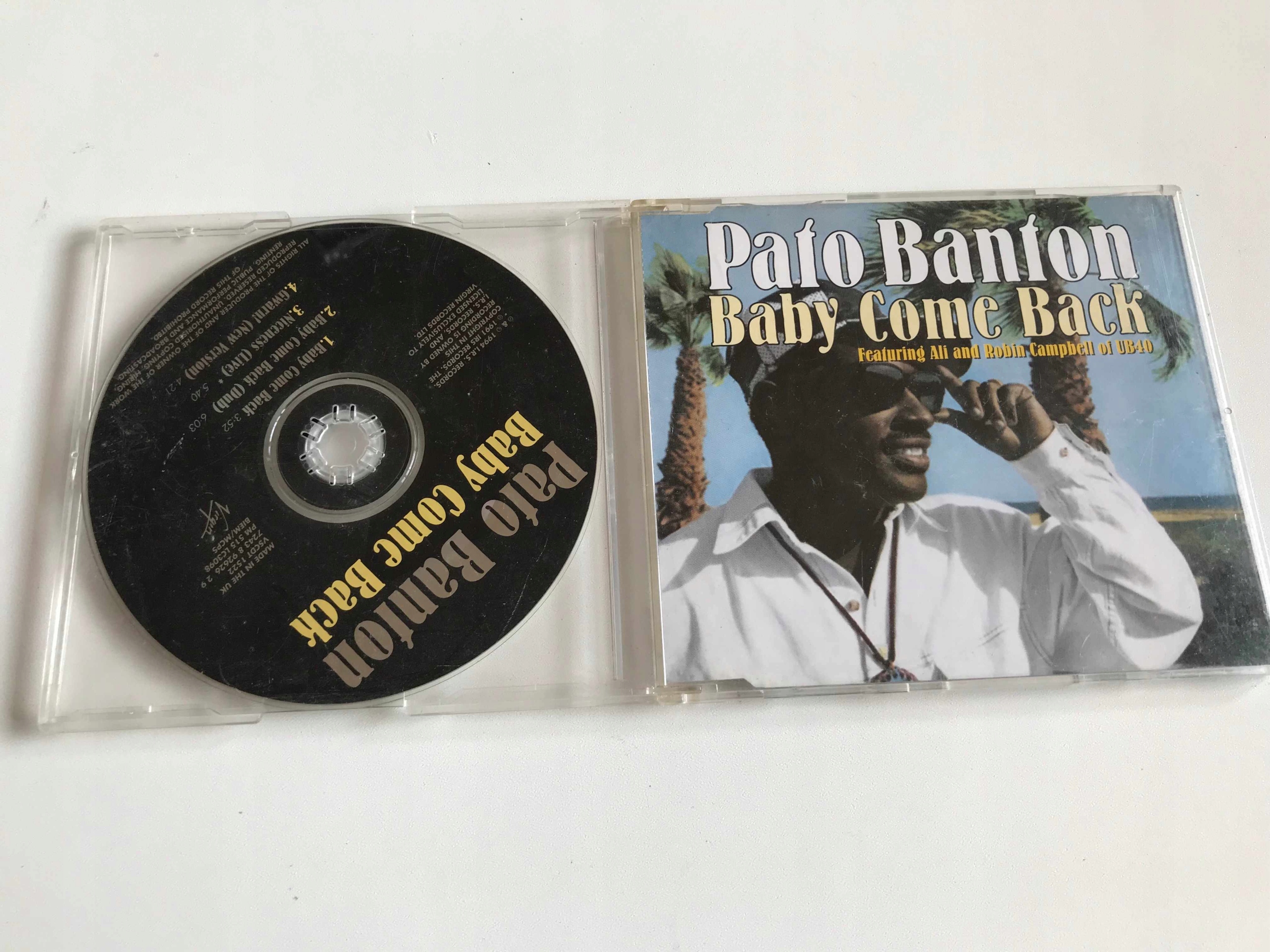 CD Pato Banton Baby Come Back Ali Robin Campbell Of UB40 STAN 4+/6 ...
