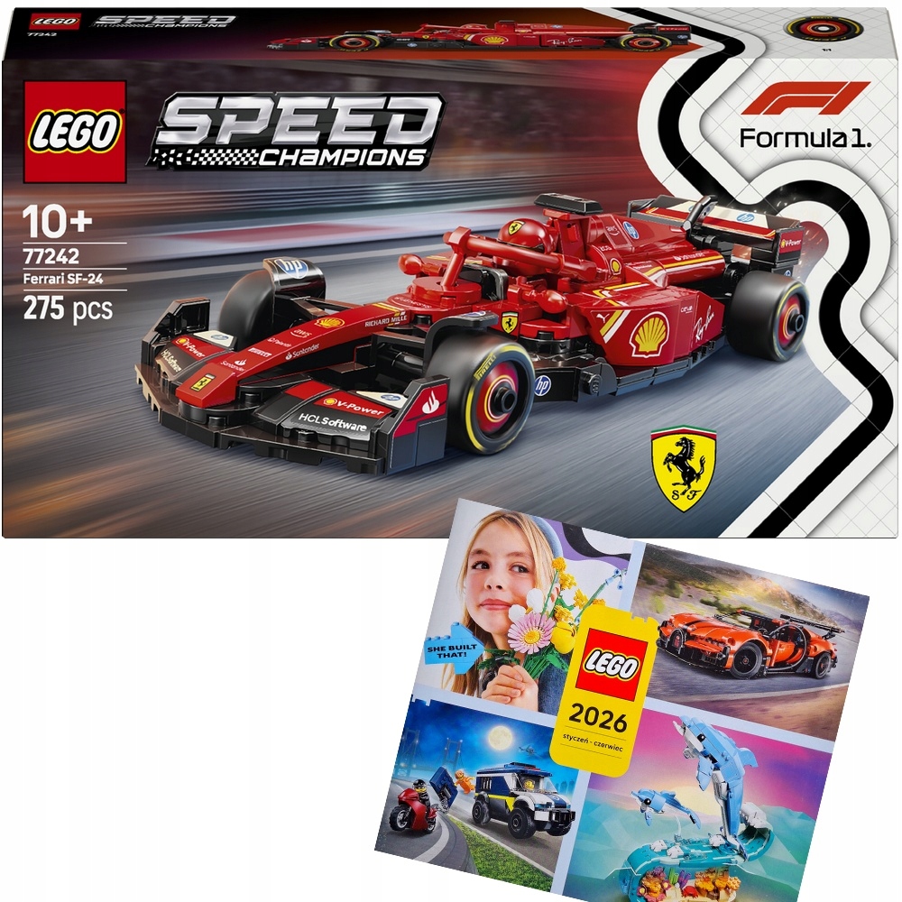 LEGO SPEED CHAMPIONS 77242 Bolid F1 FERRARI SF + KATALOG PAPIEROWY 2026 ...