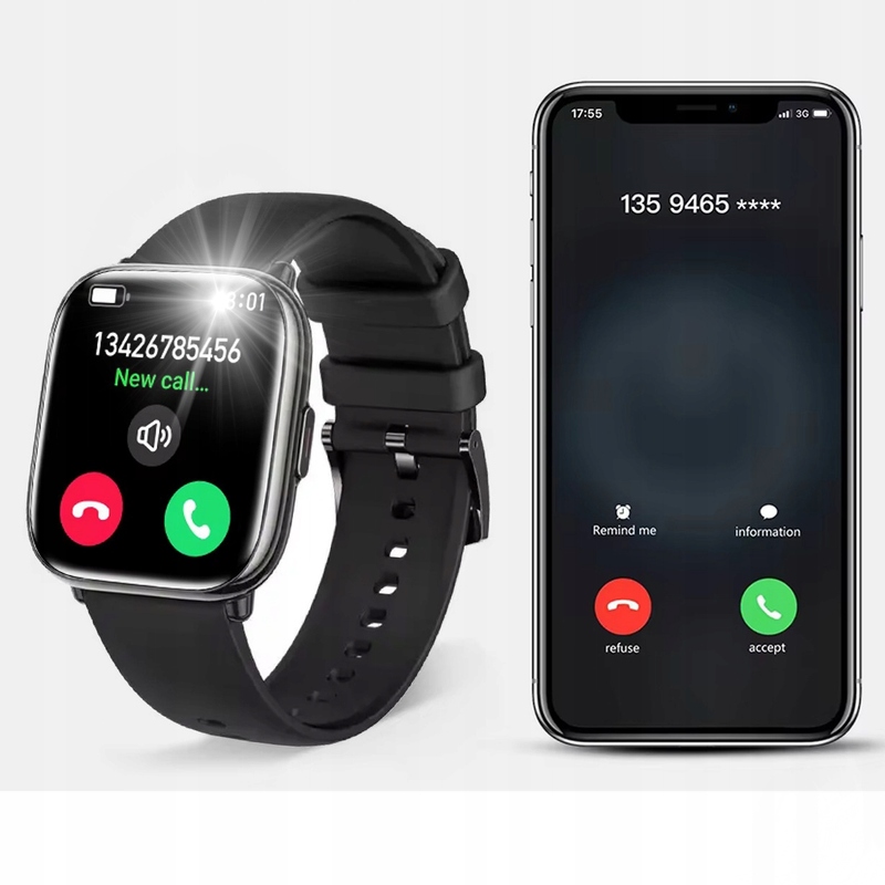 ZEGAREK DAMSKI SMARTWATCH Rubicon Rozmowy Telefoniczne PL AMOLED • Cena ...