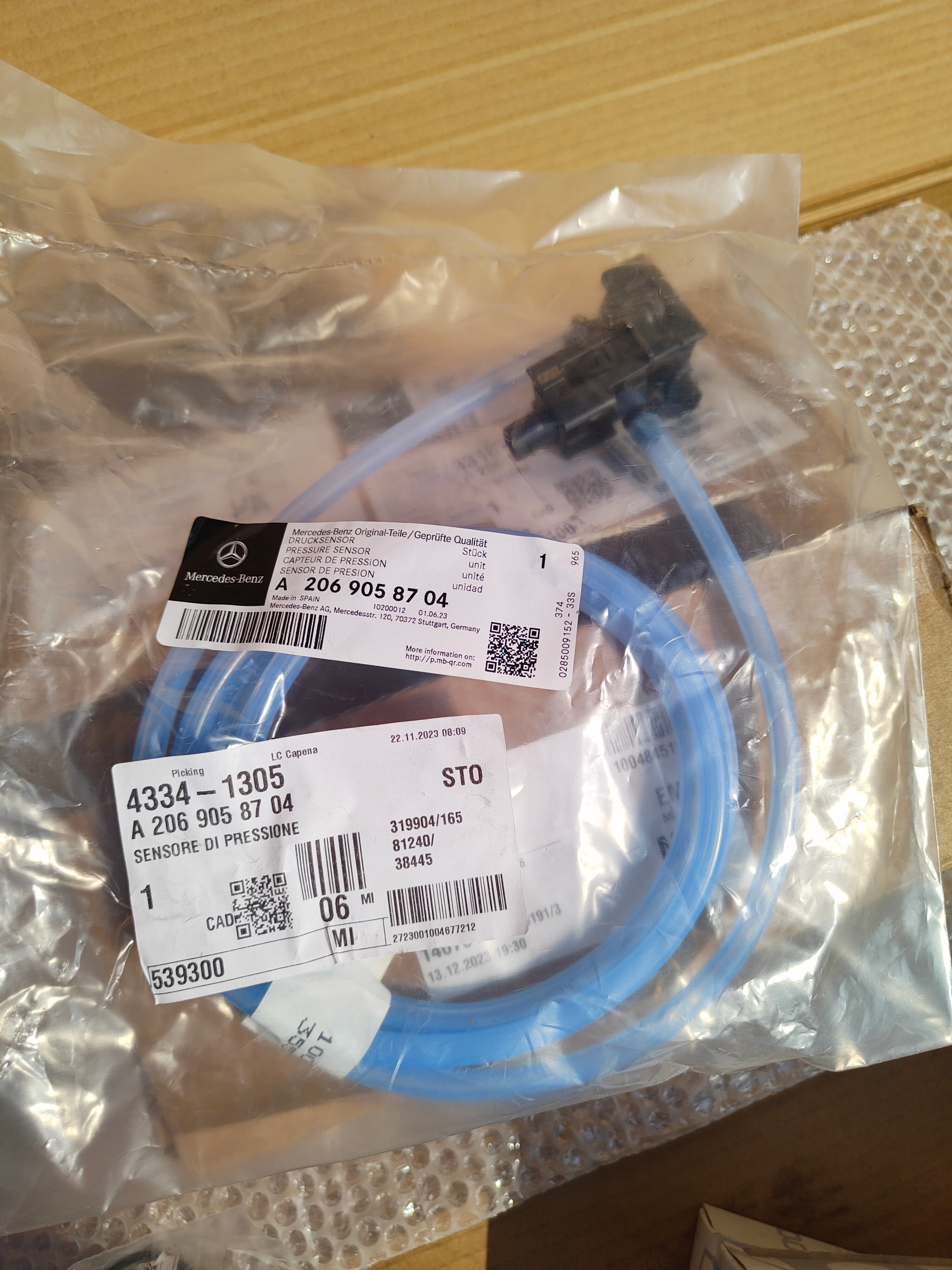 MERCEDES C KLASA 206 CZUJNIK SENSOR OCHRONY PIESZYCH NOWY ORYGINALNY za ...