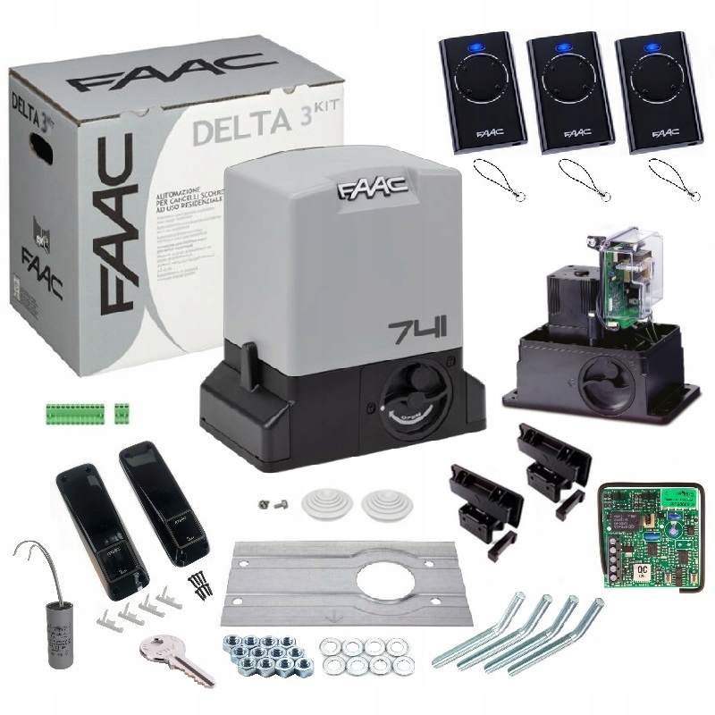 NAPĘD DO BRAMY PRZESUWNEJ FAAC-DELTA-3/KIT - ZESTAW STARTOWY (zestaw ...