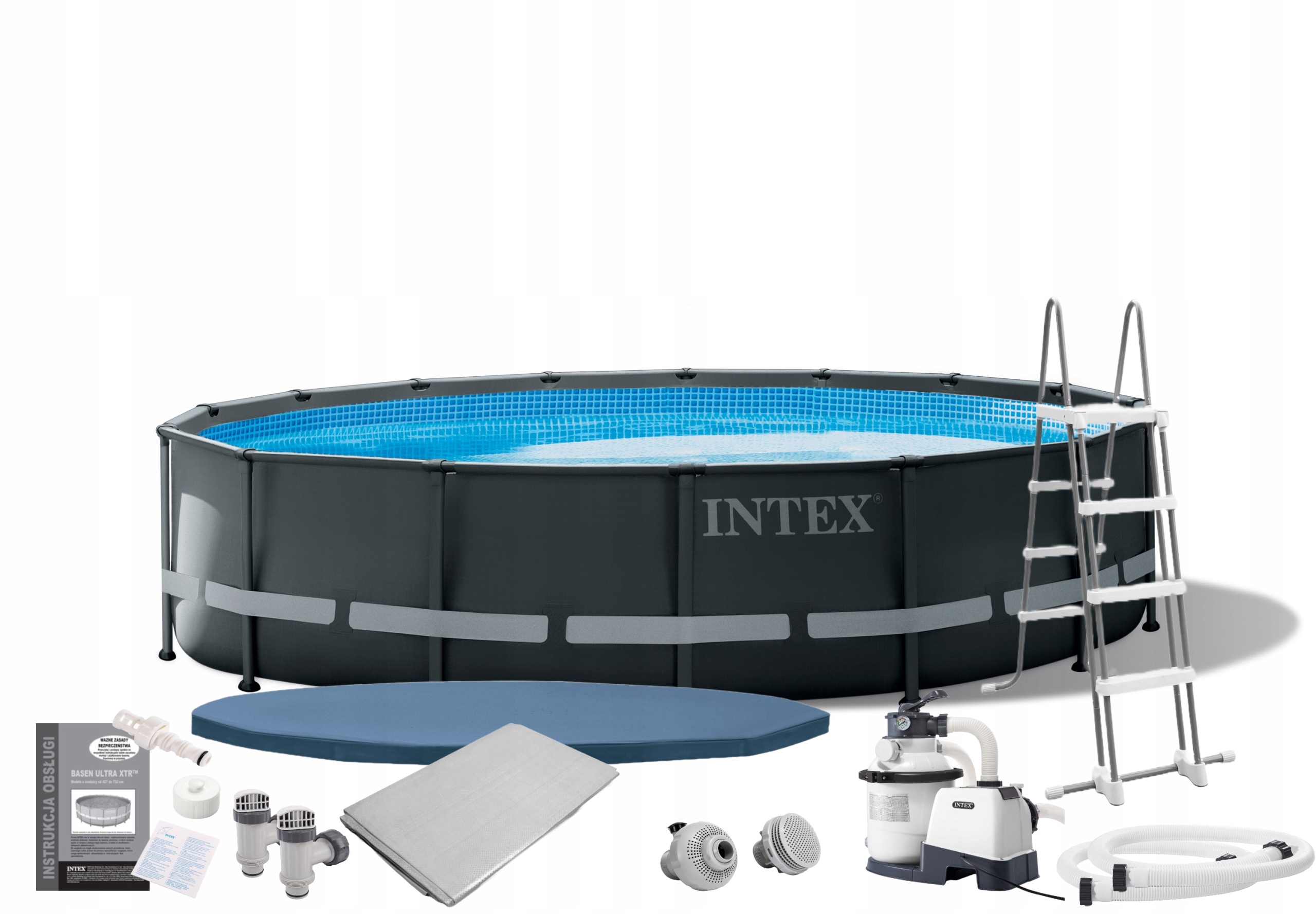 Basen stelażowy Ultra XTR 488 x 122 cm intex 26326 (6941057413761 ...