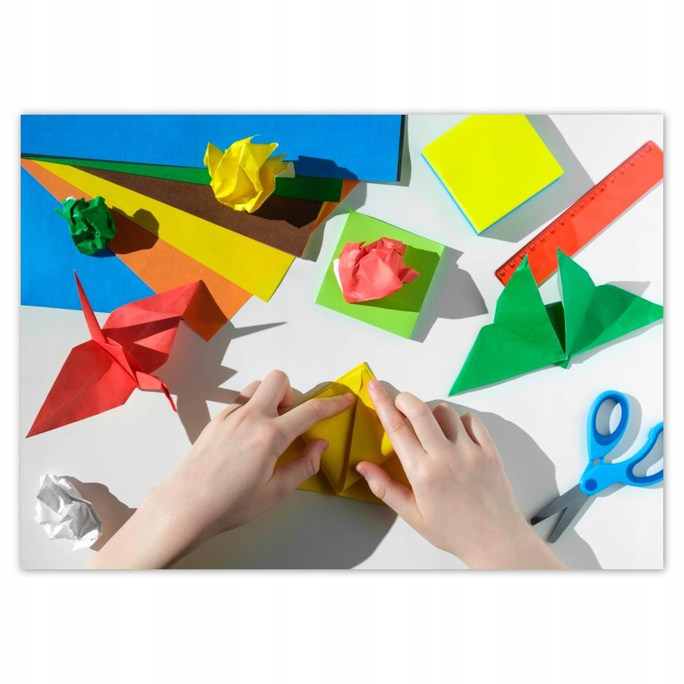 Naklejki A3 POZIOM Origami papier nożyczki • Cena, Opinie • Naklejki ...