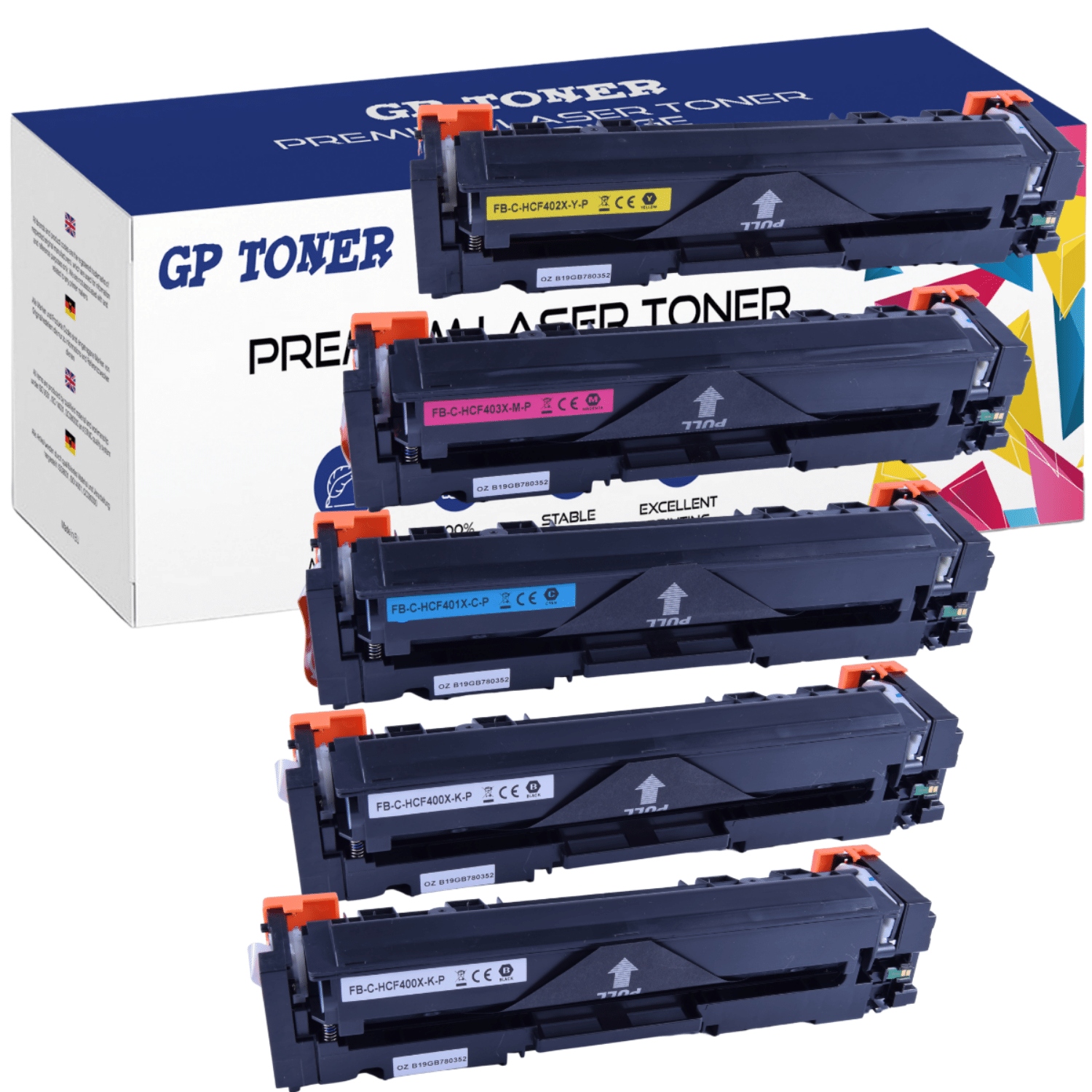 5x Toner do HP 201X 201A Color Laserjet Pro MFP M277dw M277n M277c6 ...