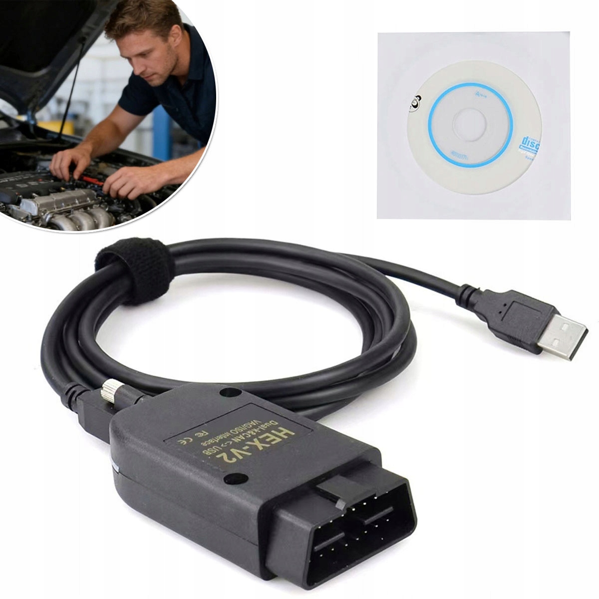VCDS Hex-V2 V2 diagnosztikai csatlakozó interfész (angol + német ...