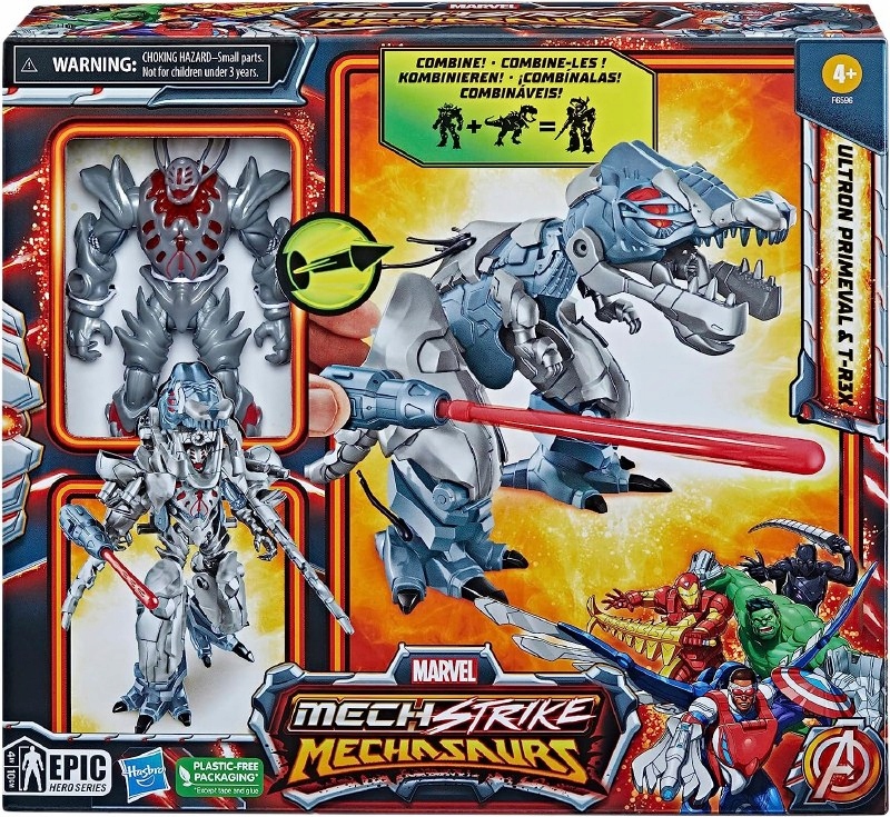 FIGURKA Marvel MECH STRIK MECHASAURUS Ultron Primeval + T-R3X ...