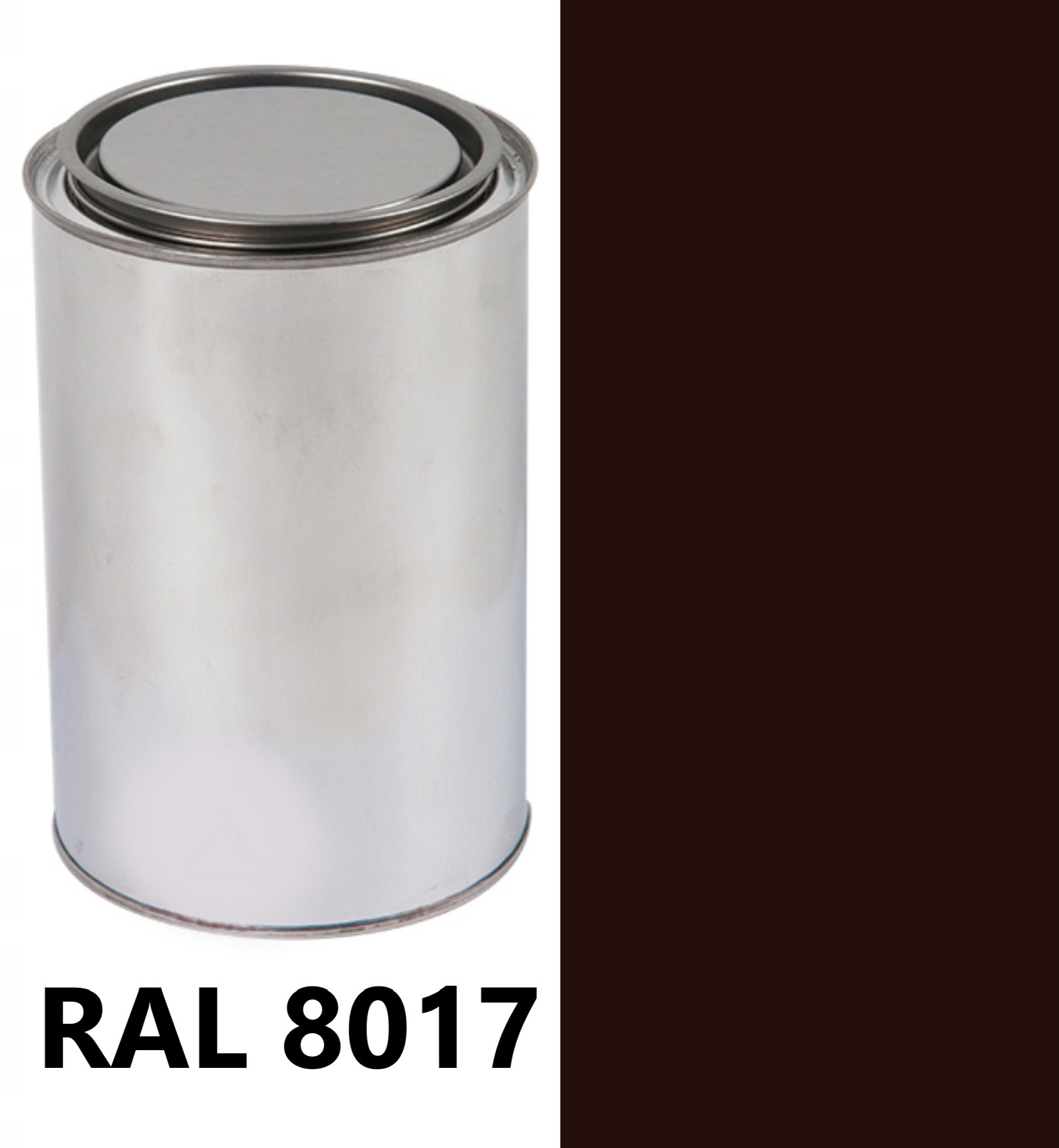 RAL 8017 CIEMNA CZEKOLADA POLIURETAN AKRYL 2:1 FARBA 1L PÓŁMAT ...