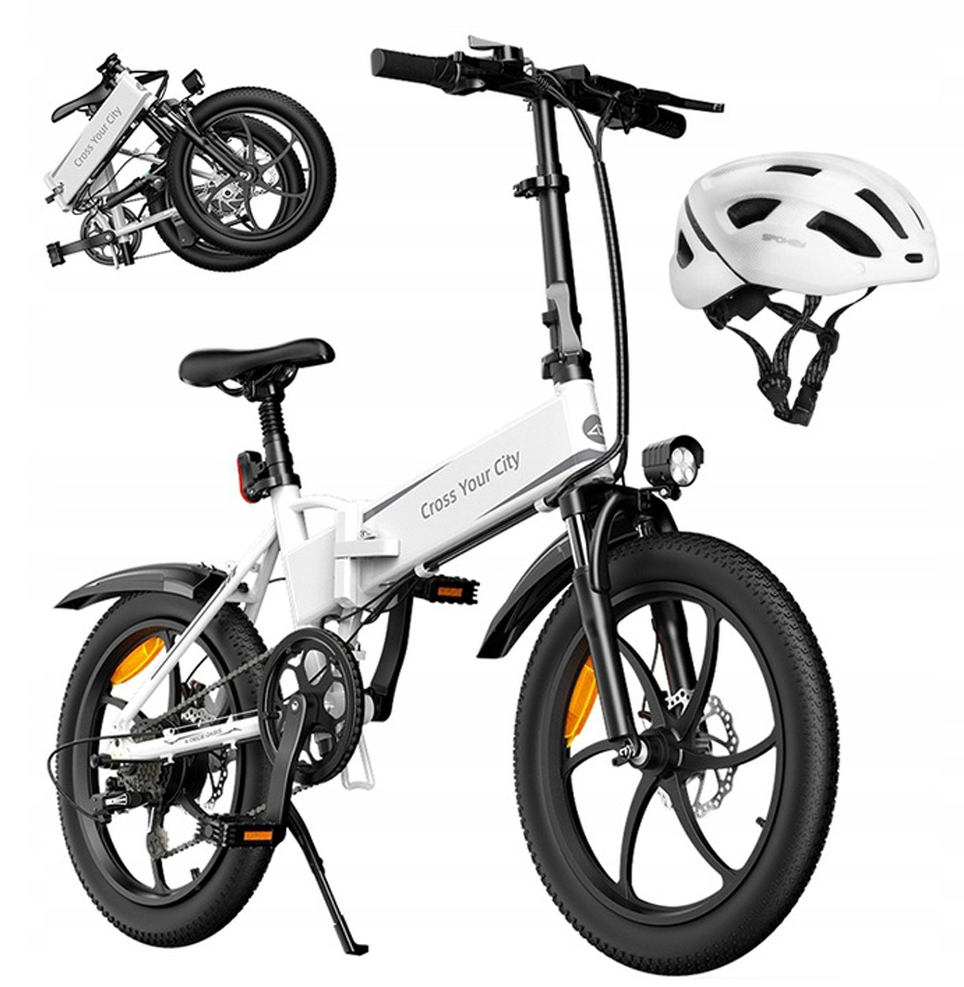 Składany Rower Elektryczny 20 Składak Wspomaganie - 4537364482907 ...