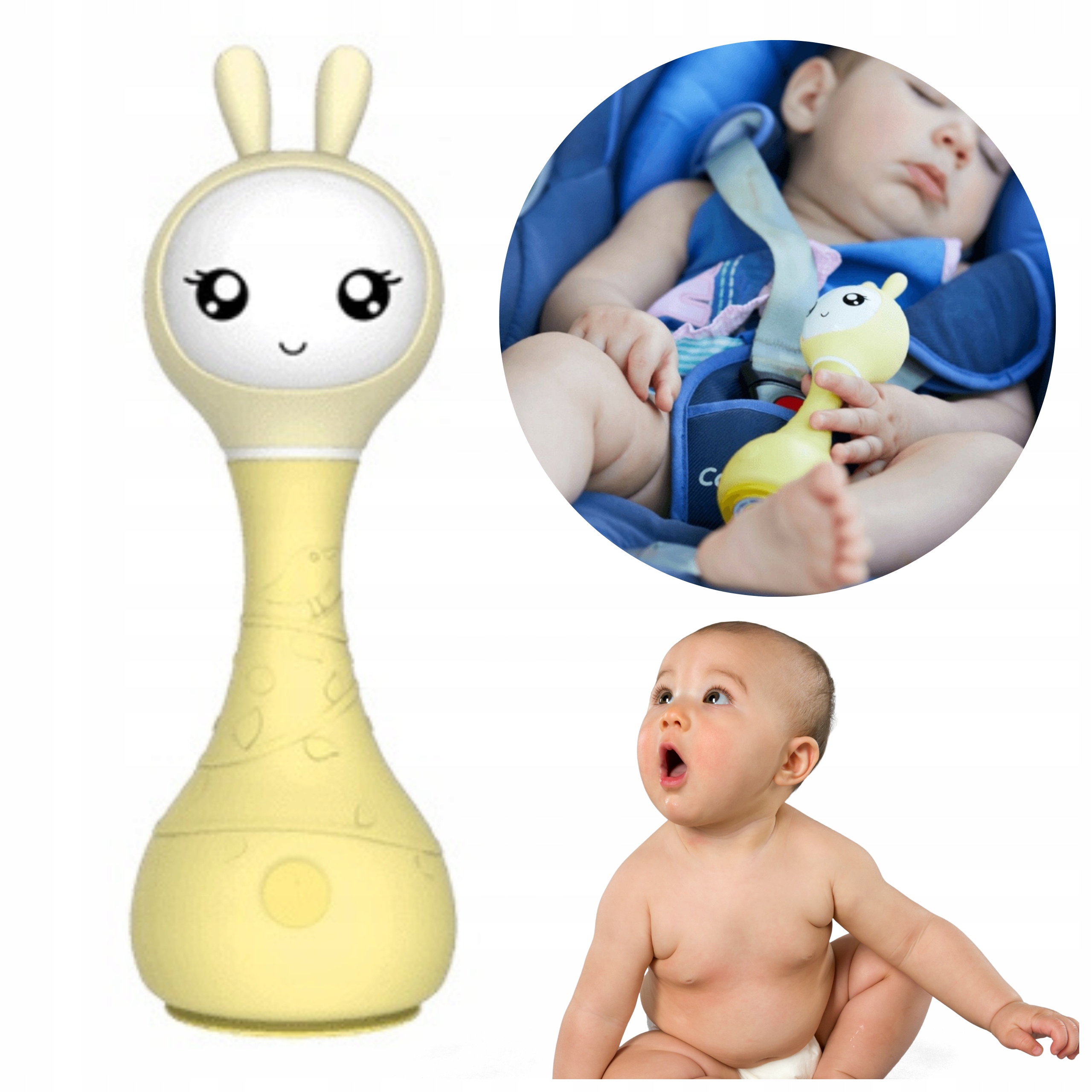 Grzechotka Interaktywna Króliczek Interaktywny Alilo Smarty Bunny R1 Żółty (5904316556068 ...