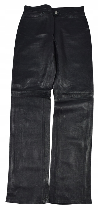 L18 SPODNIE DAMSKIE SKÓRZANE CZARNE 38 14379955127 - Allegro.pl