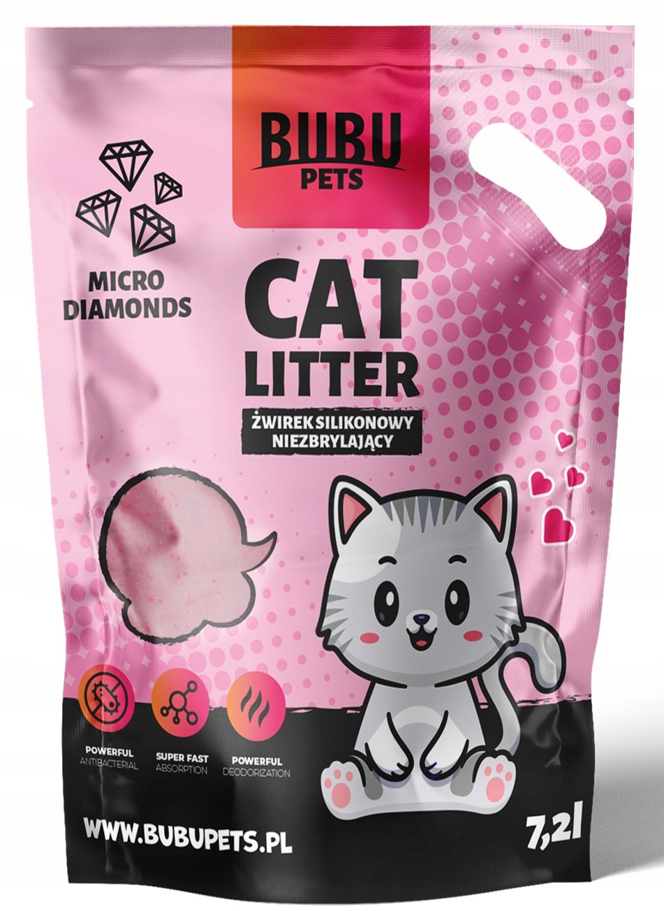 Bubu Pets | Żwirek silikonowy - Micro Diamonds 7,2L • Cena, Opinie - Allegro