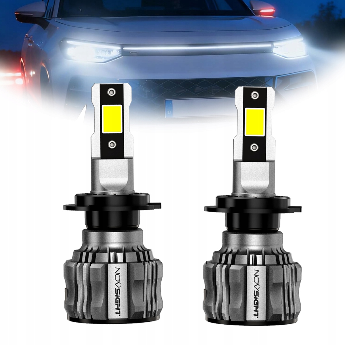 2 LED ŽIAROVKY H7 72W DO HMLOVÝCH SVETIEL COB SADA, (4058739495358 ...