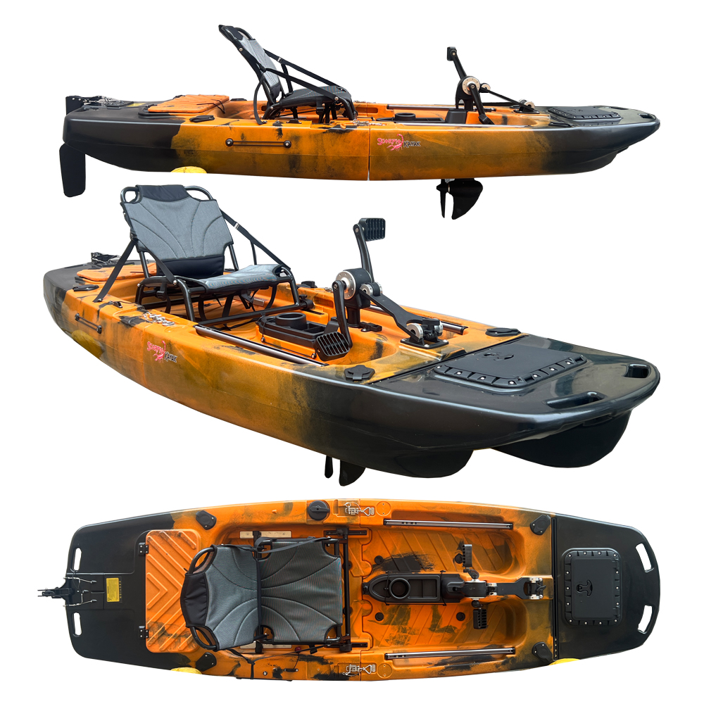 RYBÁŘSKÝ KAJAK SKLÁDACÍ PEDÁL FISH MODULÁRNÍ S NOŽNÍM POHONEM SCORPIO ...