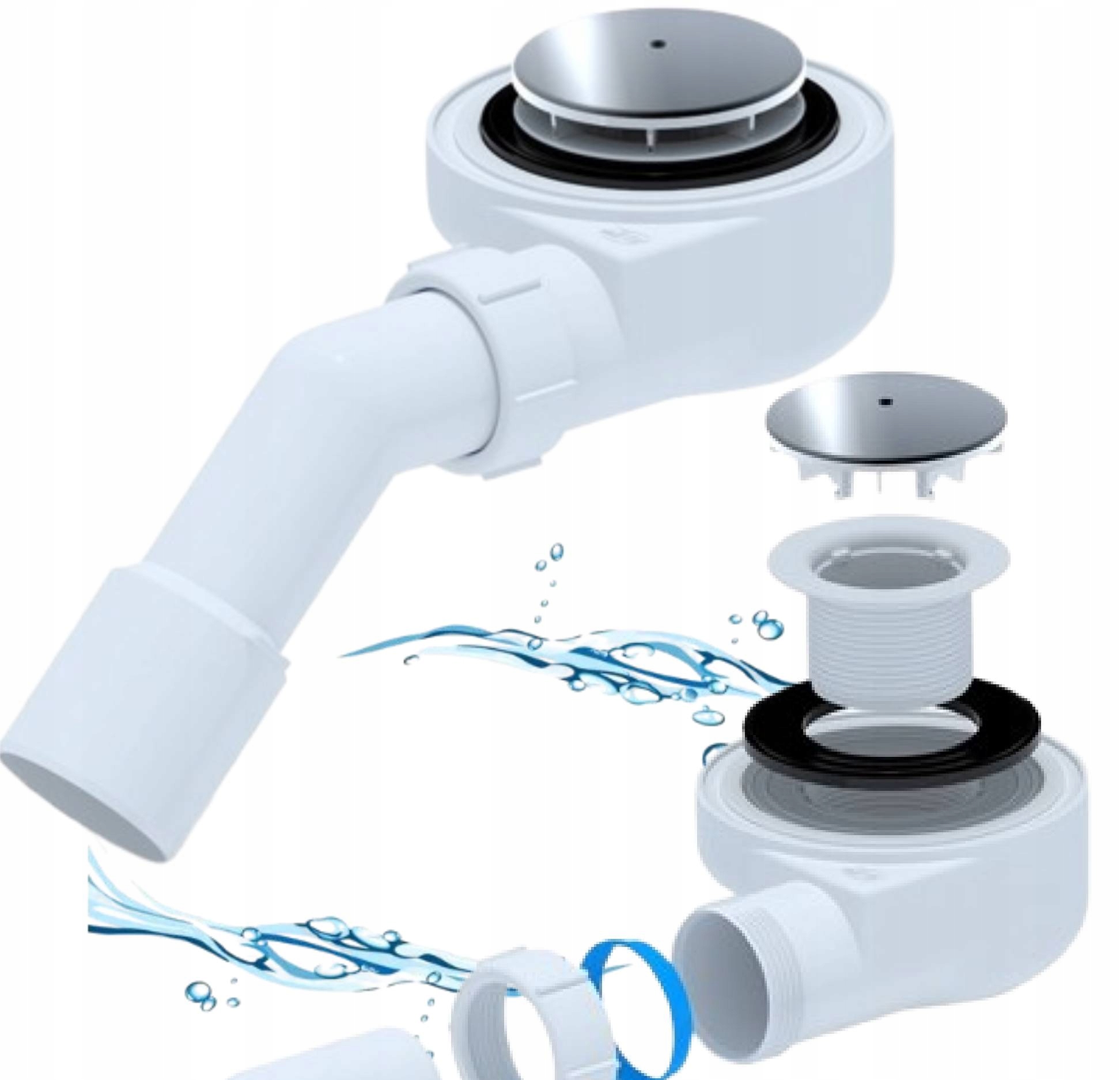 SYFON DO BRODZIKA FI 50 MM ODPŁYW CZYSZCZONY OD GÓRY DUŻY PRZEPŁYW ...