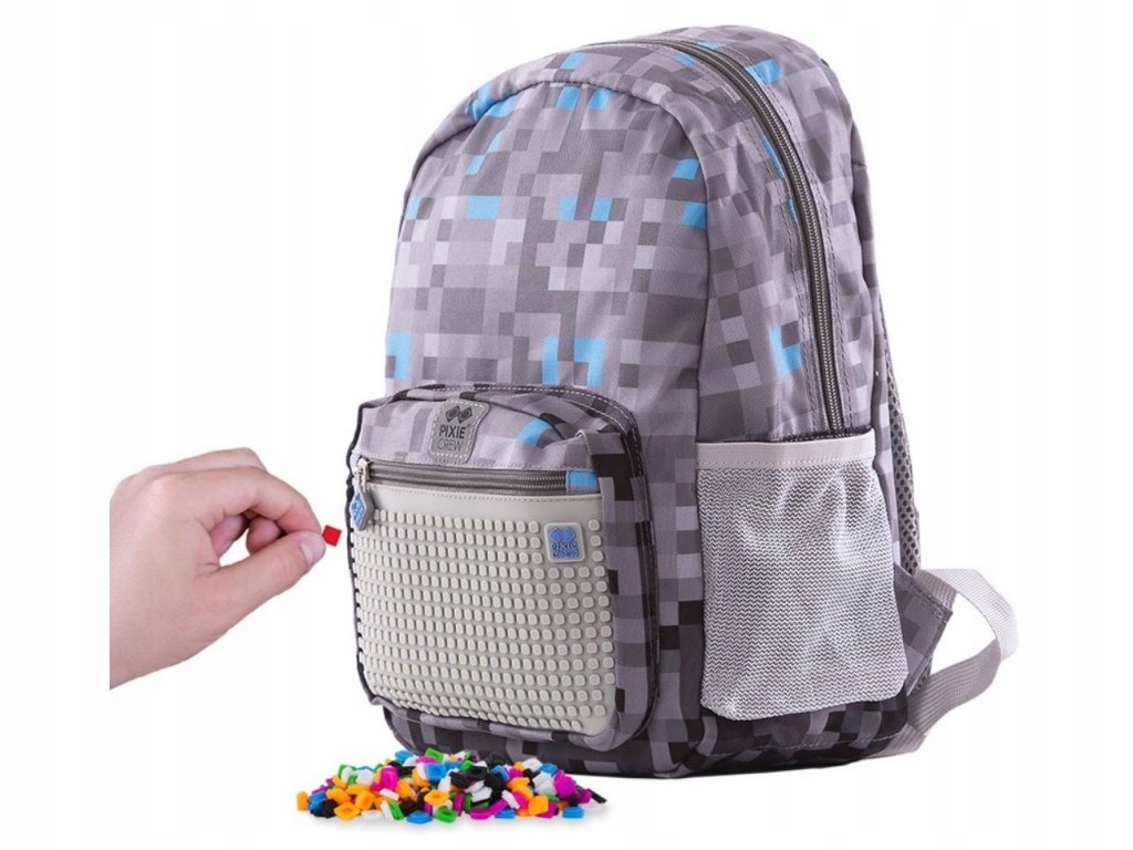 Pixie Crew Dětský Batoh Minecraft Šedo-modrý - Nízká cena na Allegro