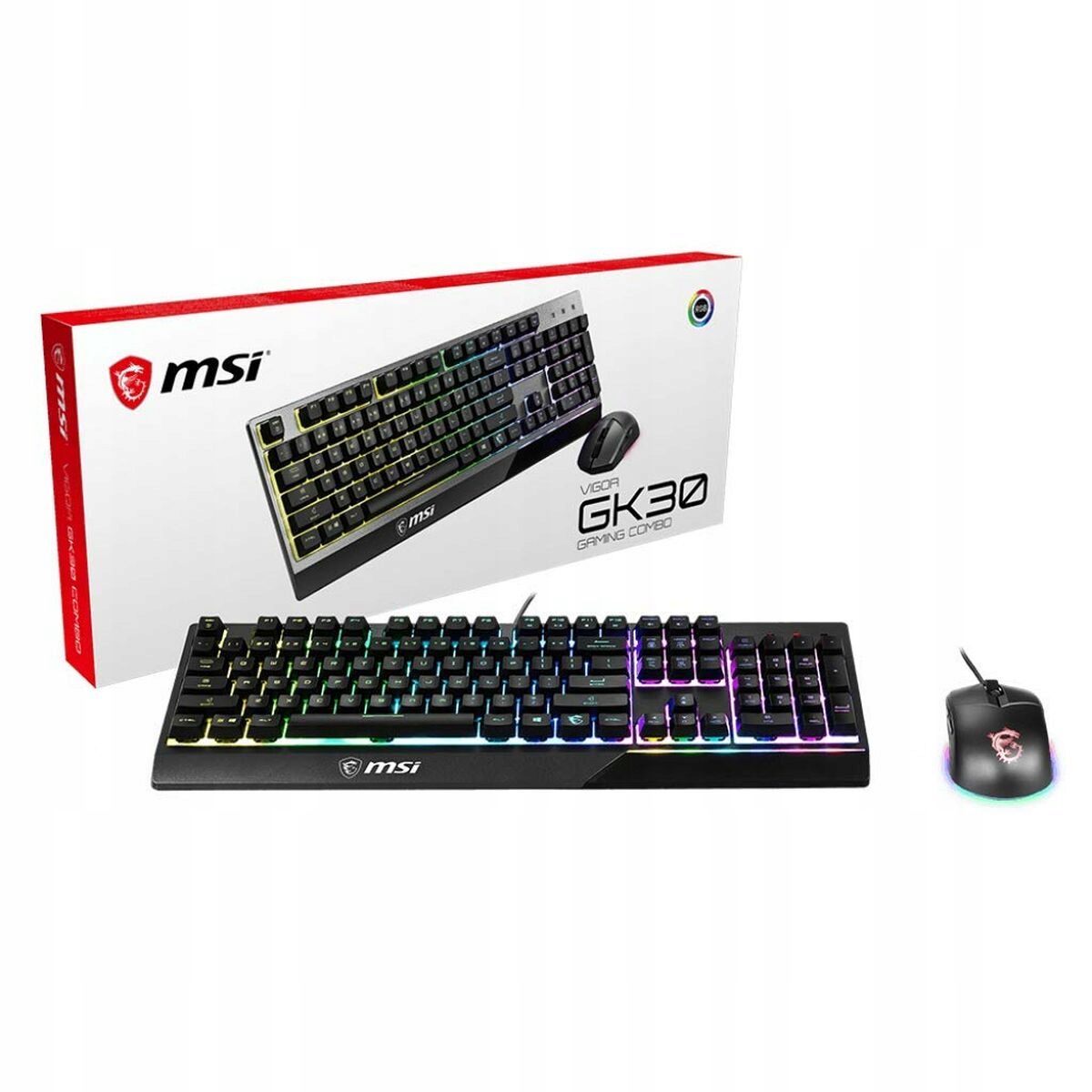 Klávesnice a myš MSI Vigor GK30 Španělská Qwert za 1866.00CZK - Allegro