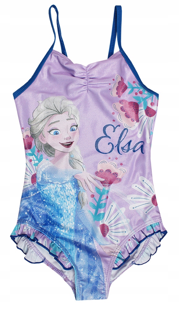 KRAINA LODU ELZA STRÓJ KĄPIELOWY DZIEWCZĘCY BŁYSZCZĄCY NA BASEN PREZENT ...