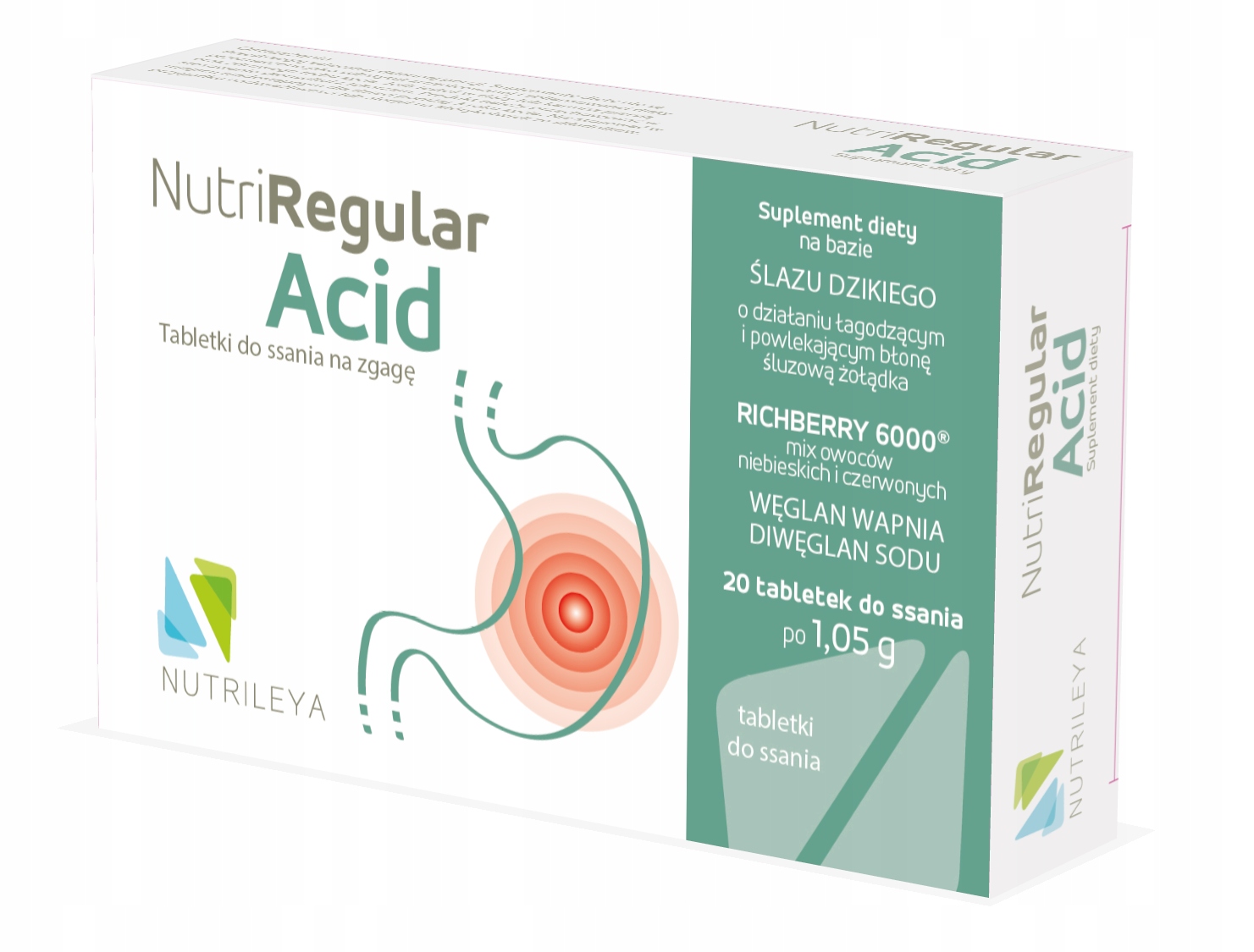 NUTRIREGULAR Acid 20 tabl. na zgagę bioanacid • Cena, Opinie - Allegro