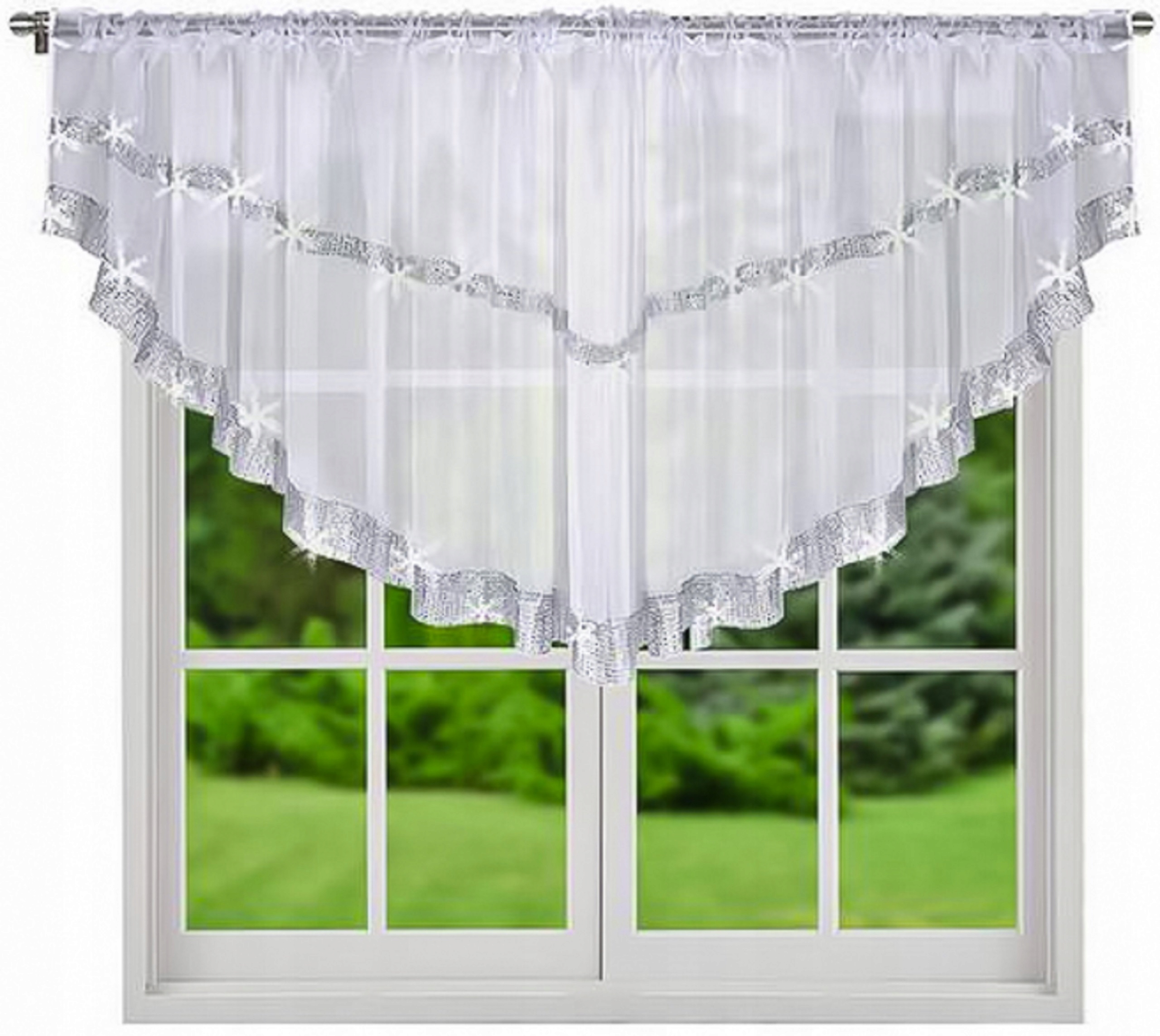 Firana gotowa krótka z cyrkoniami 85x380 Firany do kuchni firanki ...