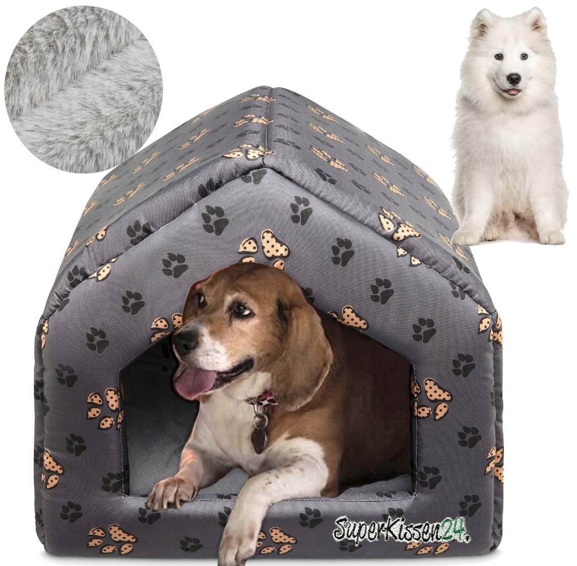 Pelech buda pre psa mačku DOMČEK L LABKY + KOŽUŠINA - Allegro