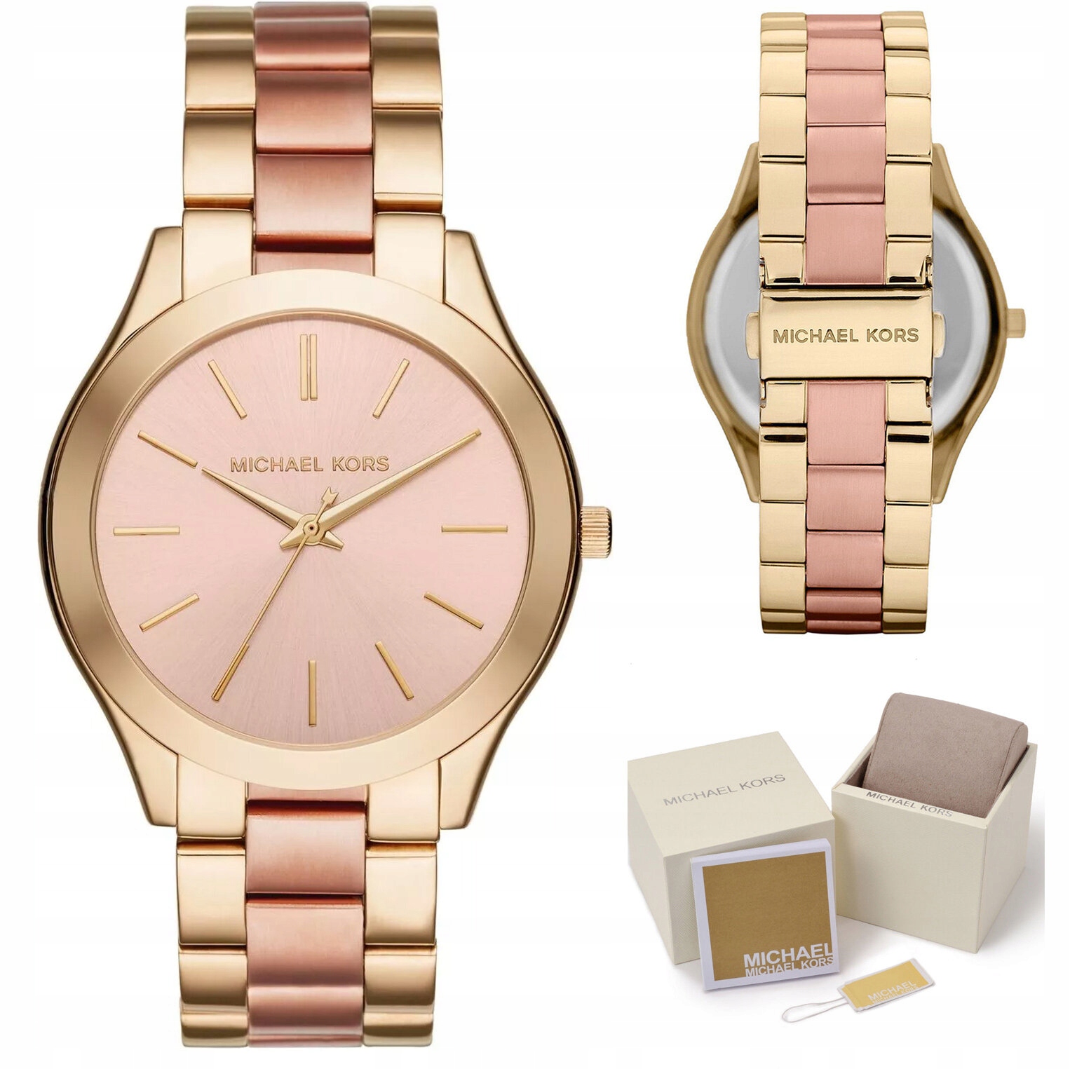 ORYGINALNY ZEGAREK DAMSKI MICHAEL KORS MK3493 SLIM RUNWAY + PUDEŁKO ...