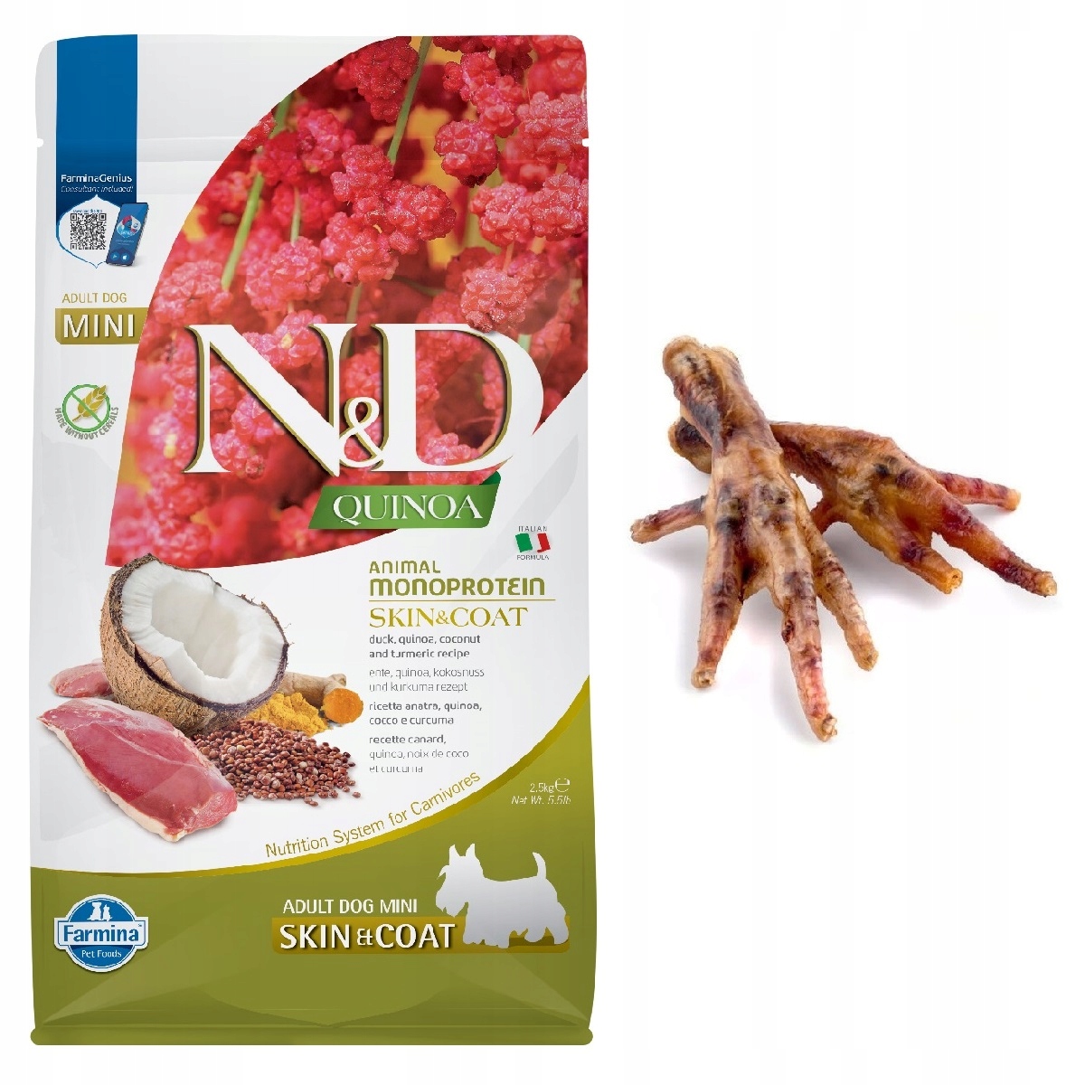 Farmina Dog Quinoa Skin & Coat Adult Mini duck 2,5 kg 14555085093 ...