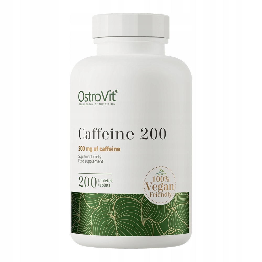 OstroVit Caffeine 200 mg 200 tabs Caffeina KOFEINA TABLETKI Bezwodna ...