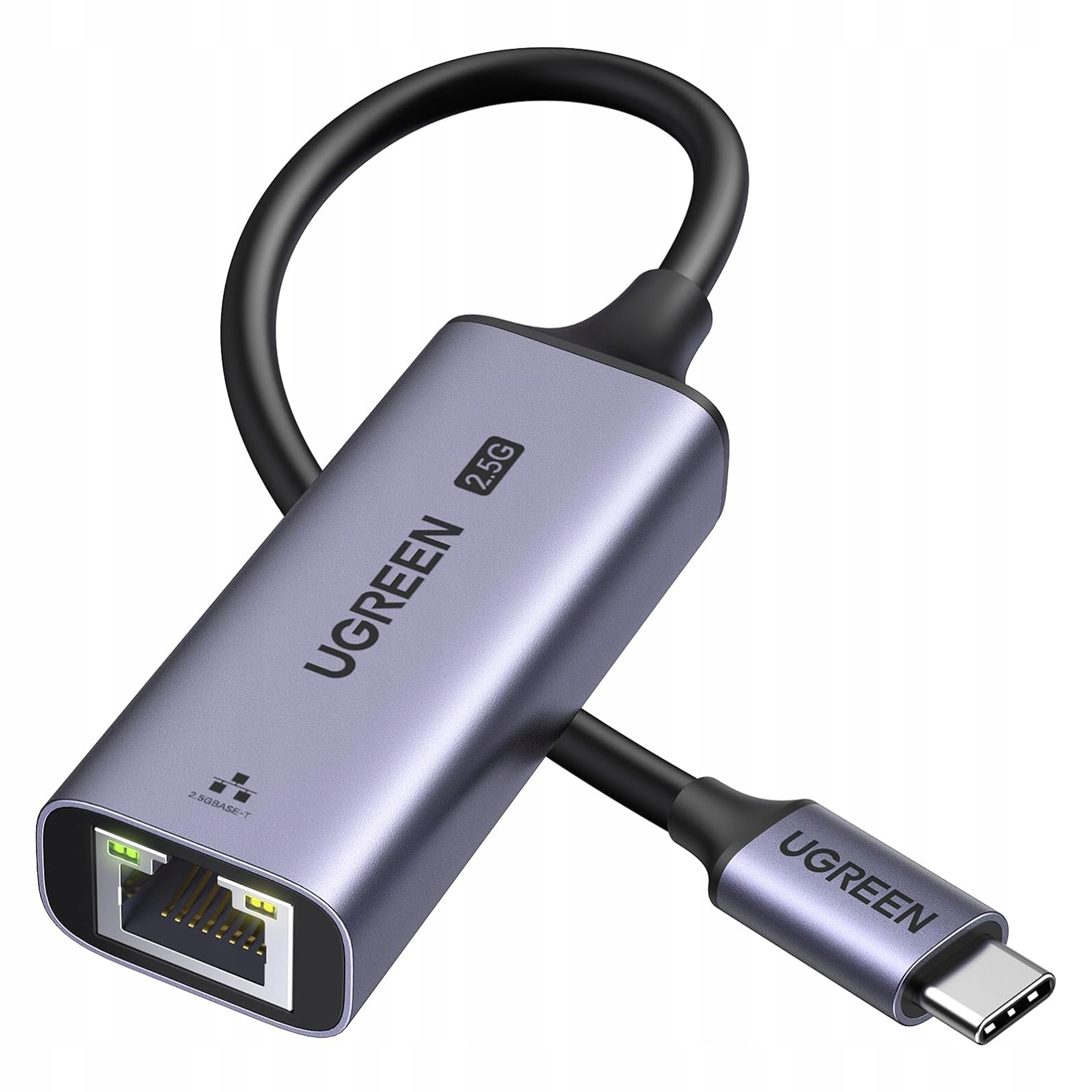 UGREEN Adapter Zewnętrzna Karta Sieciowa USB-C Do RJ45 LAN Ethernet 2 ...