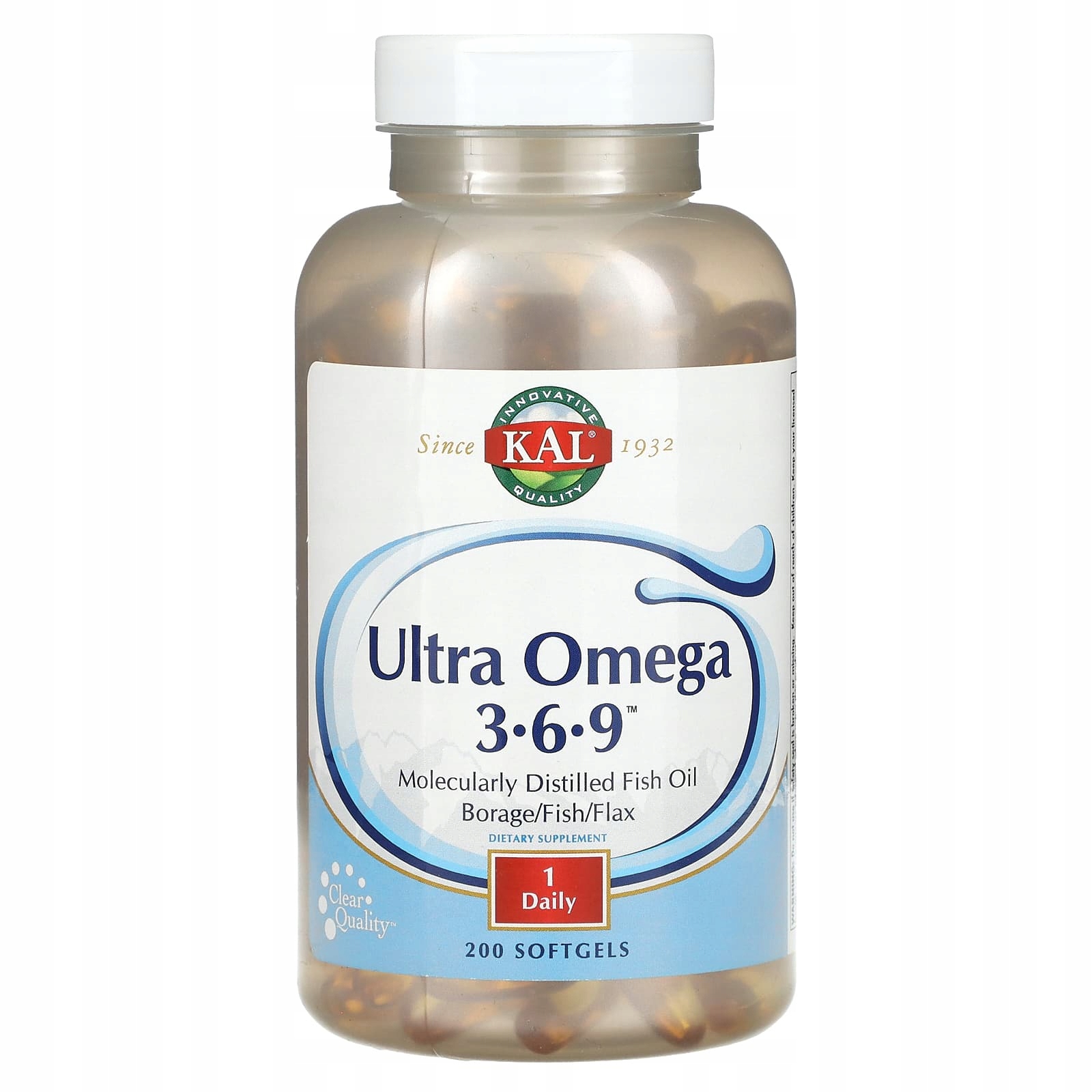 KAL, Ultra Omega 3-6-9, 200 miękkich kapsułek (0021245107156) • Cena ...