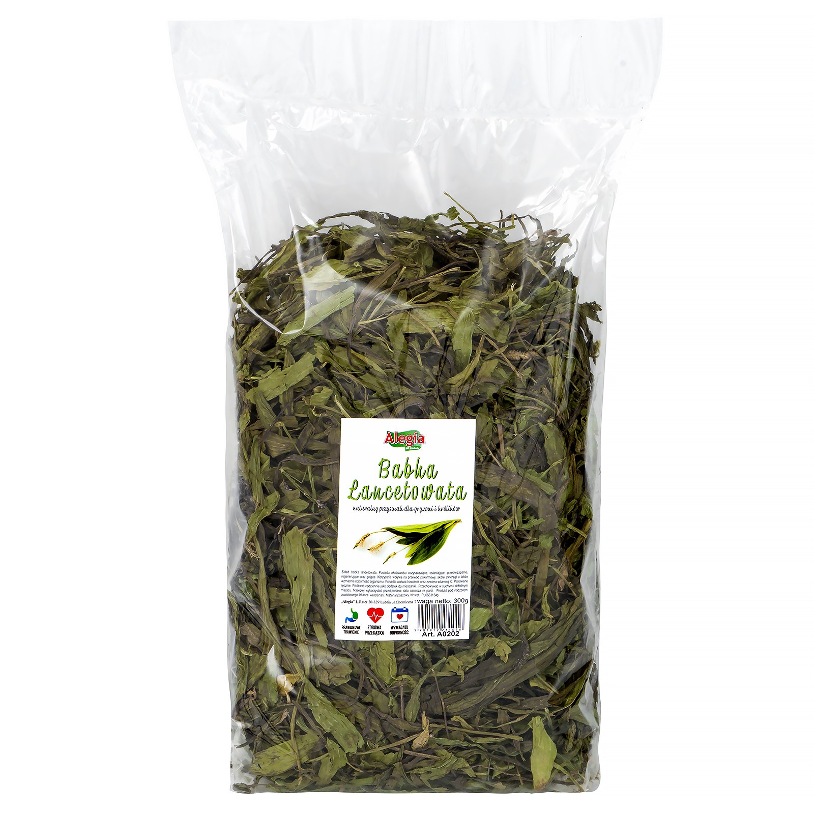 Alegia BABKA LANCETOWATA dla gryzoni królików 300g (5901912231016 ...