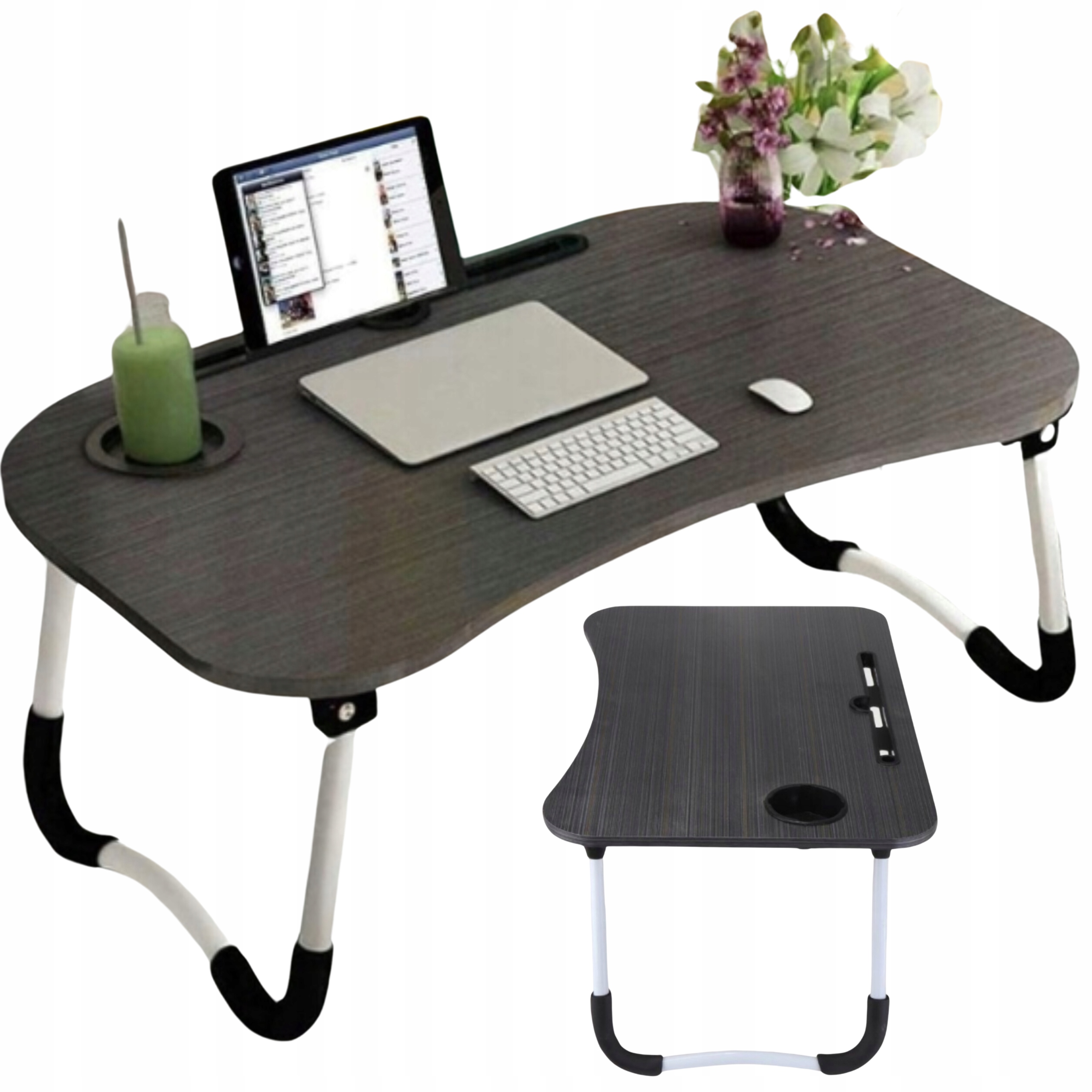 Stolek stojánek podložka pod notebook rozkládací skládací černá do ...