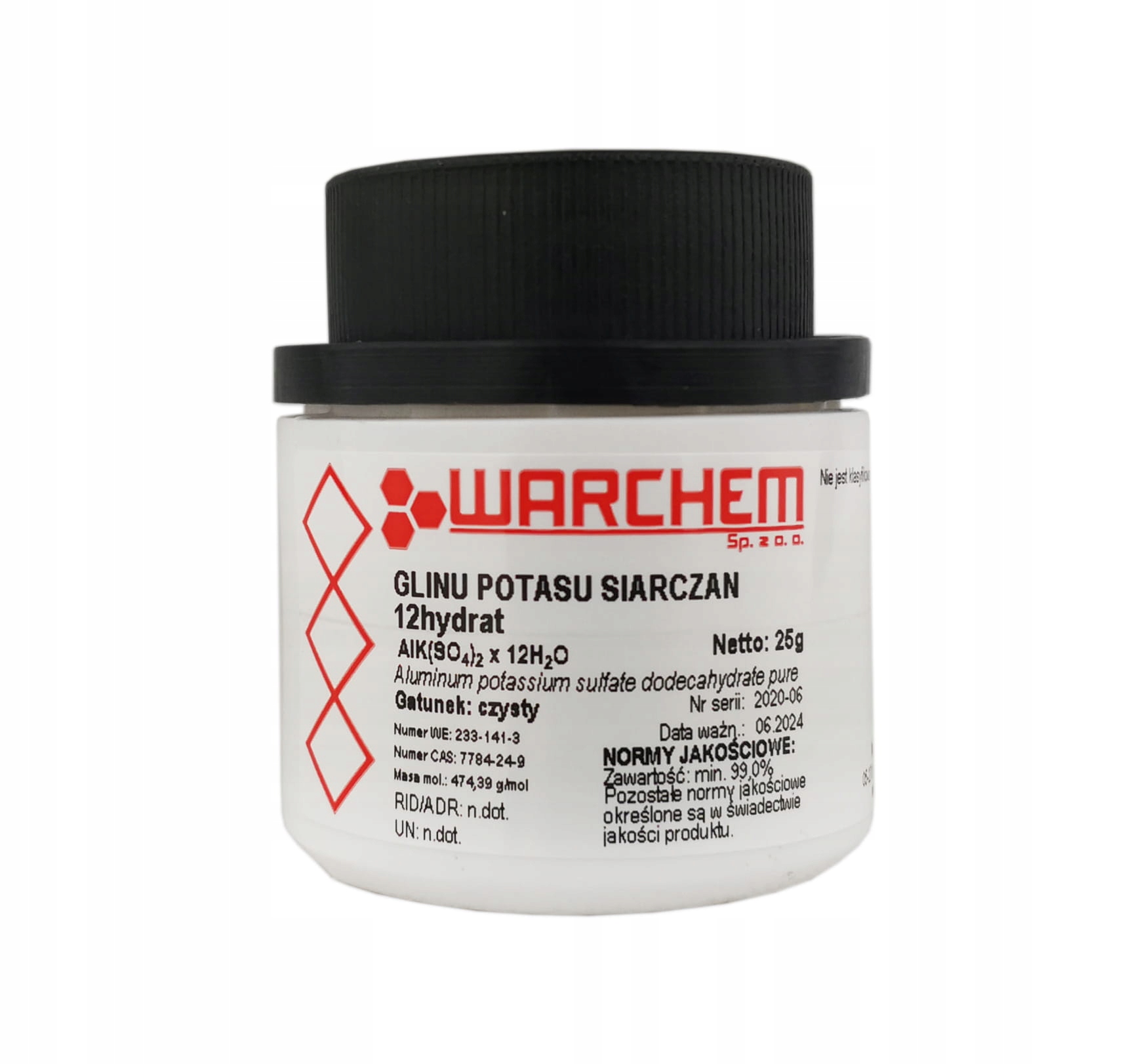 SIARCZAN GLINU POTASU 12hydrat - czysty - 25g 8921663100 - Allegro.pl