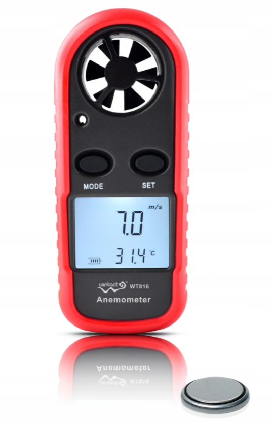 ANEMOMETER, VETROMER, MERANIE VLHKOSTI A TEPLOTY VETRA, IP67, WINTACT ...