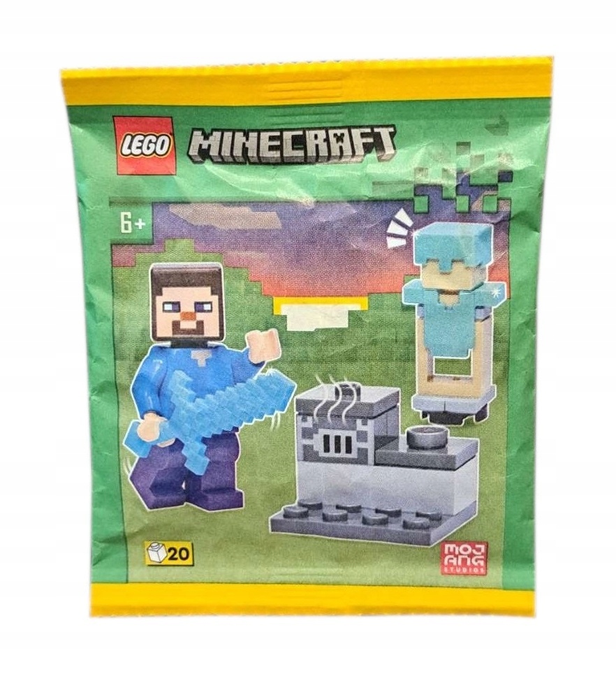 LEGO Minecraft Minifigure Polybag - Steve with Diamond Armor #662317 ...