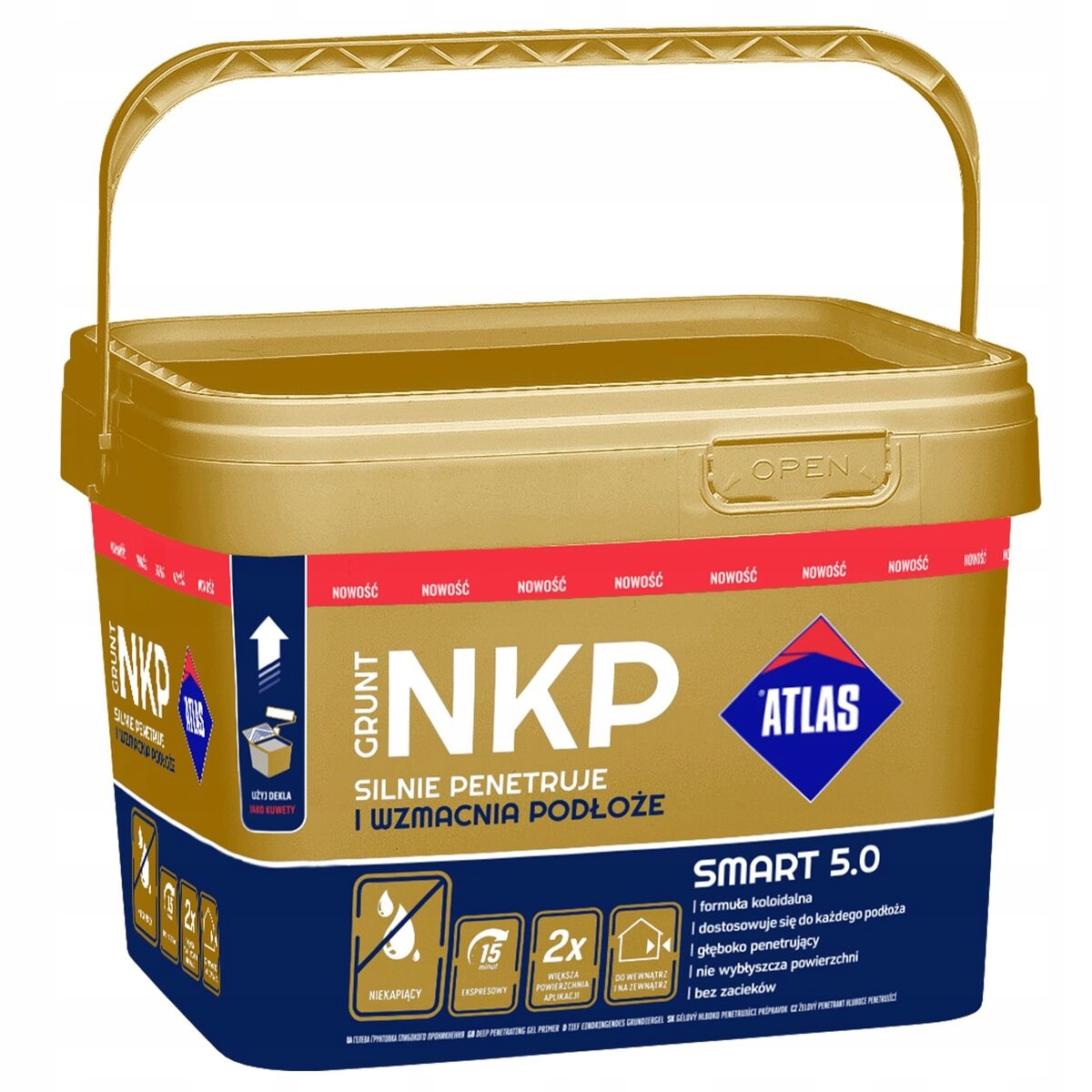 Grunt niekapiący Nkp 10 kg Atlas (5905400636437) • Cena, Opinie • Środki do gruntowania ...
