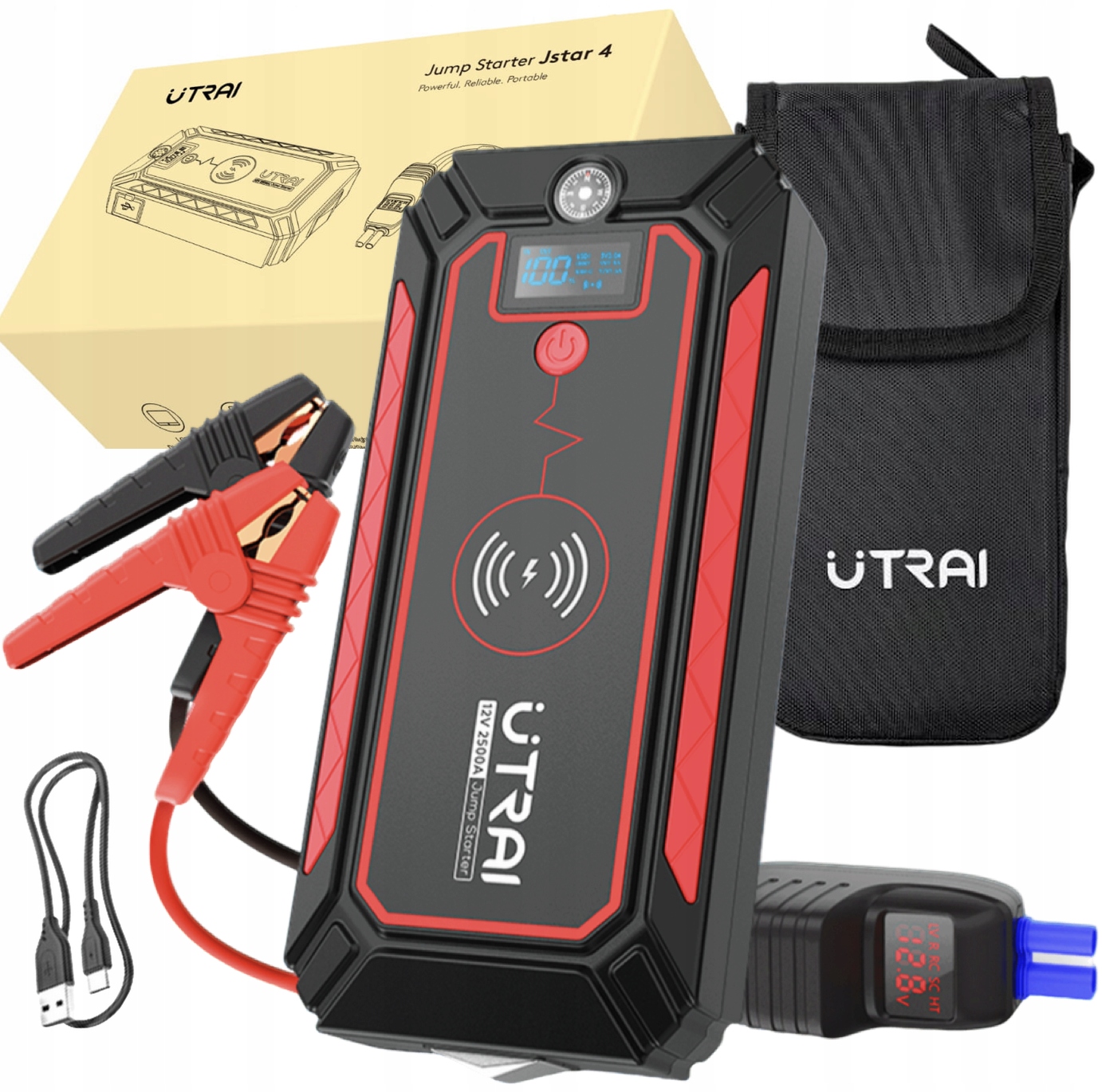 STARTÉR BOOSTER UTRAI JSTAR 4 STARTOVÁNÍ DO AUTA POWERBANKA 12V 2500A ...