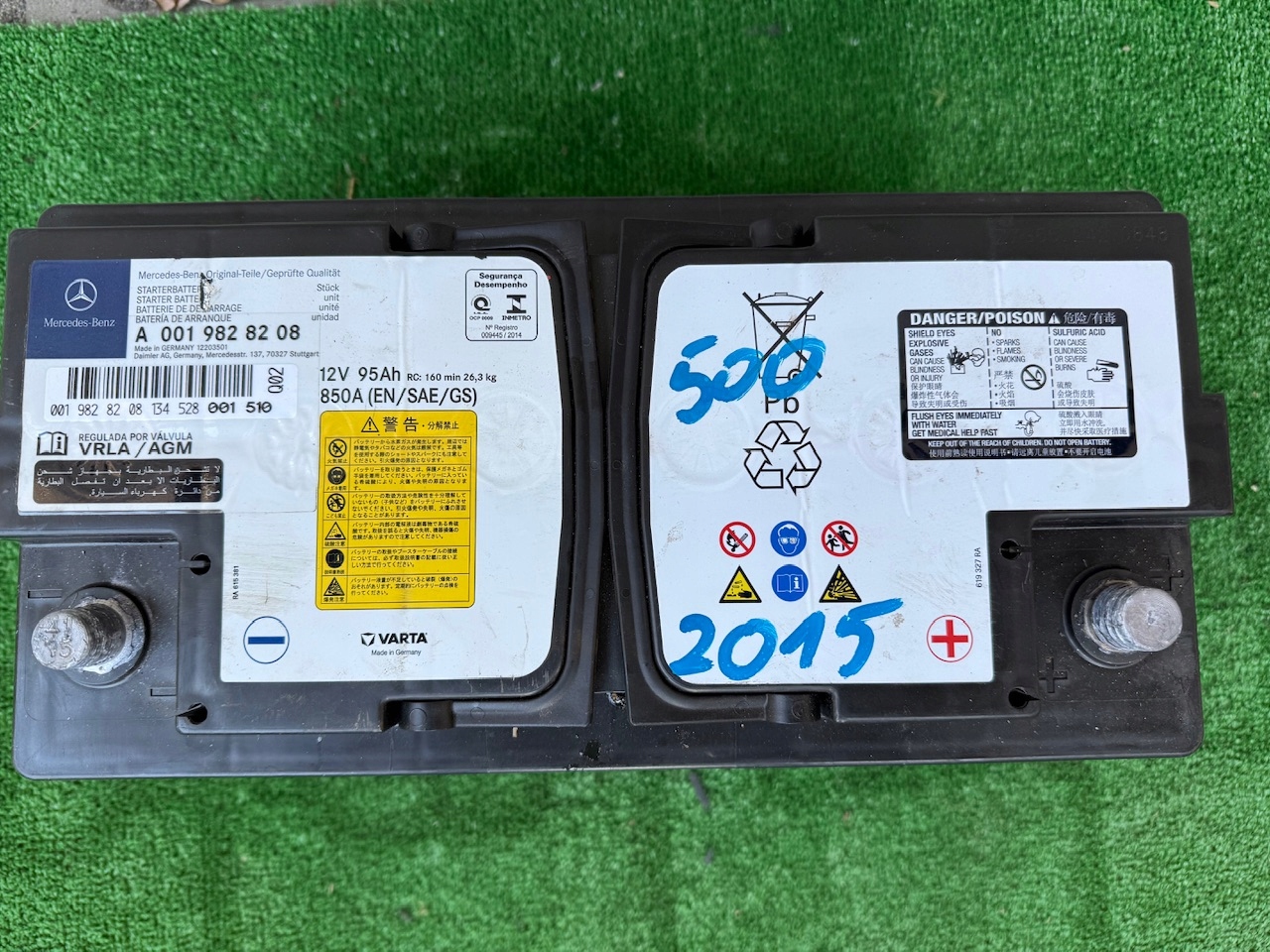 AKUMULATOR MERCEDES BENZ 95Ah A0019828208 za 499.00PLN z PRUSICE ...