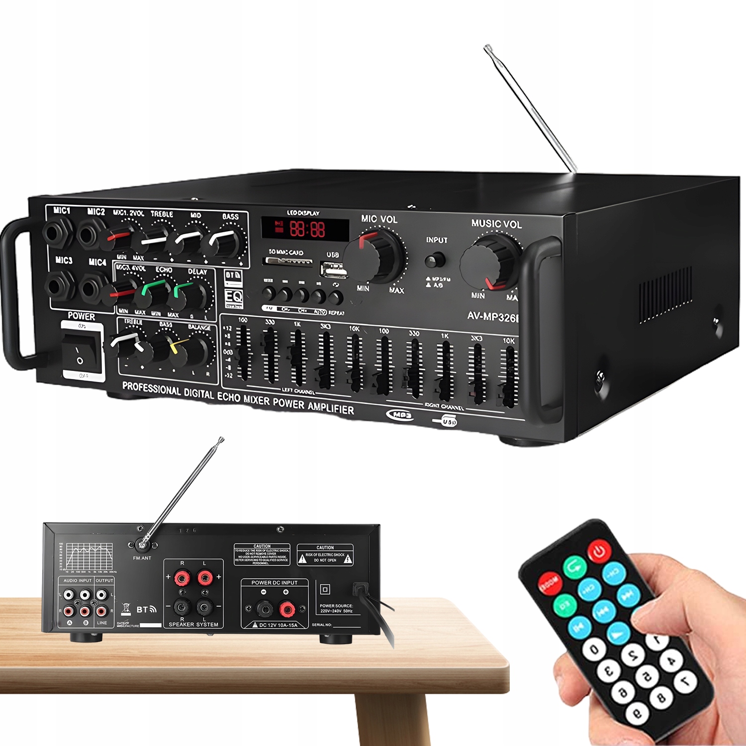 RADIO SAMOCHODOWE CYFROWY AUDIO AMPLITUNER WZMACNIACZ STEREO BLUETOOTH AUX - Sklep, Opinie, Cena ...