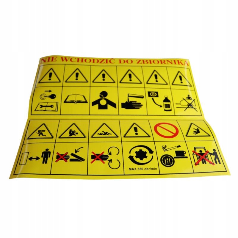 Naklejki piktogramy graficzne ostrzegawcze AO095 za 13,94 zł z Rzeczyca ...