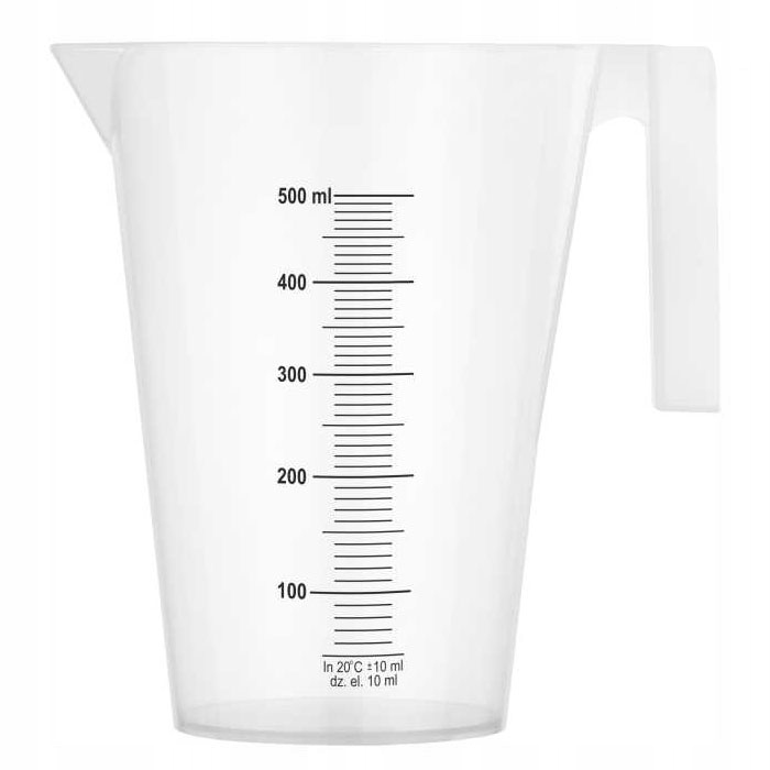 MIARKA KUCHENNA PŁYNÓW NACZYNIE SKALA 500 ml 0,5L (49588) • Cena ...