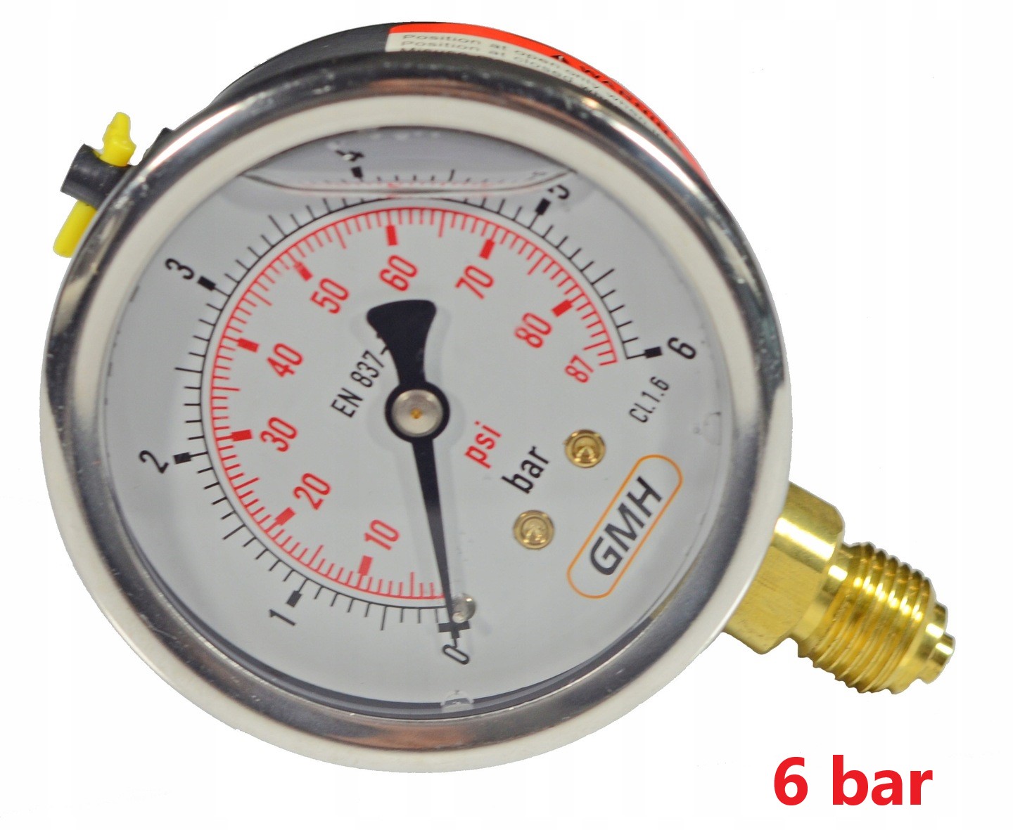 MANOMETR GLICERYNOWY PRZYŁĄCZE DOLNE 0-6 bar • Cena, Opinie • Hydraulika siłowa 10140532095 ...