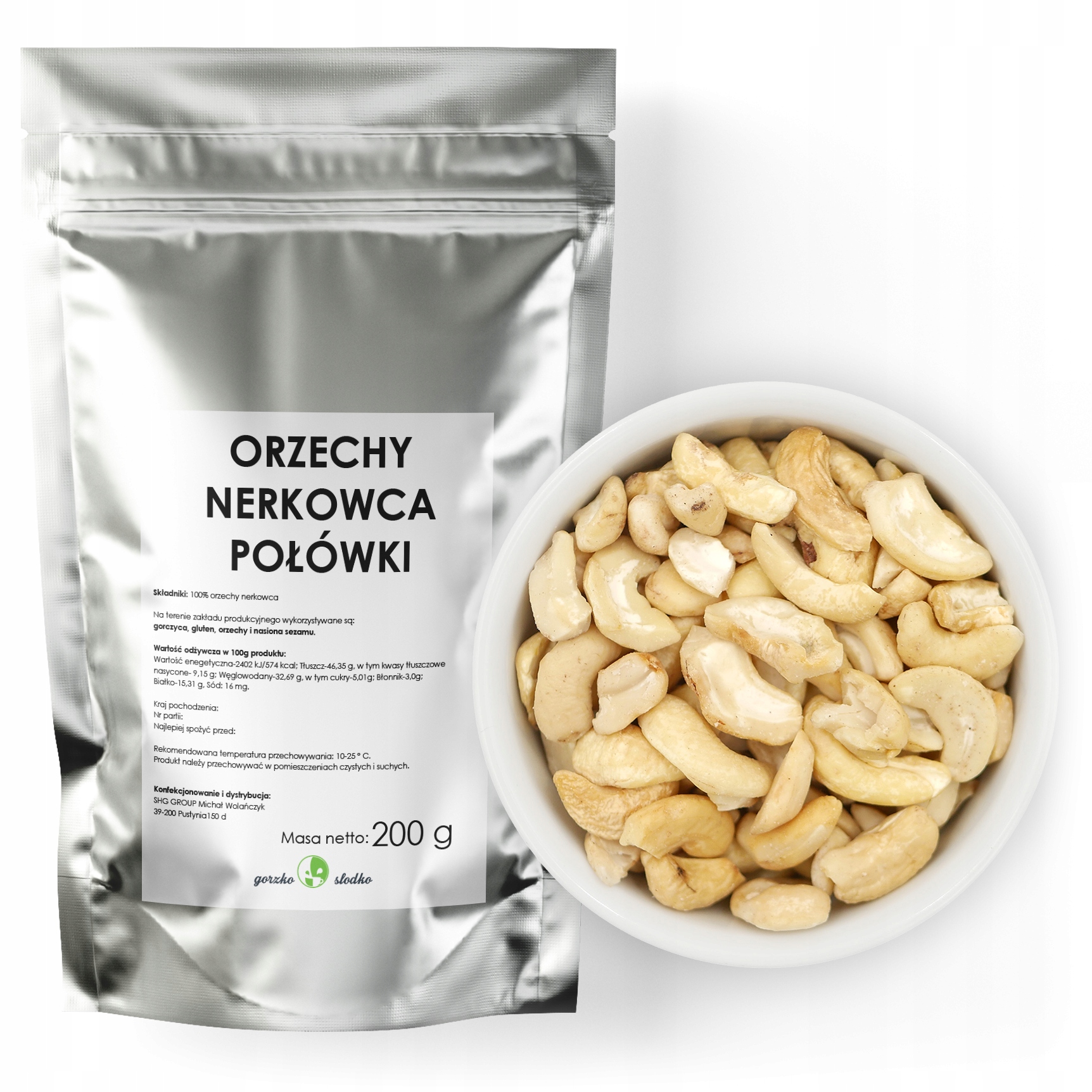 ORZECHY NERKOWCA połówki 200g 11032745992 - Allegro.pl