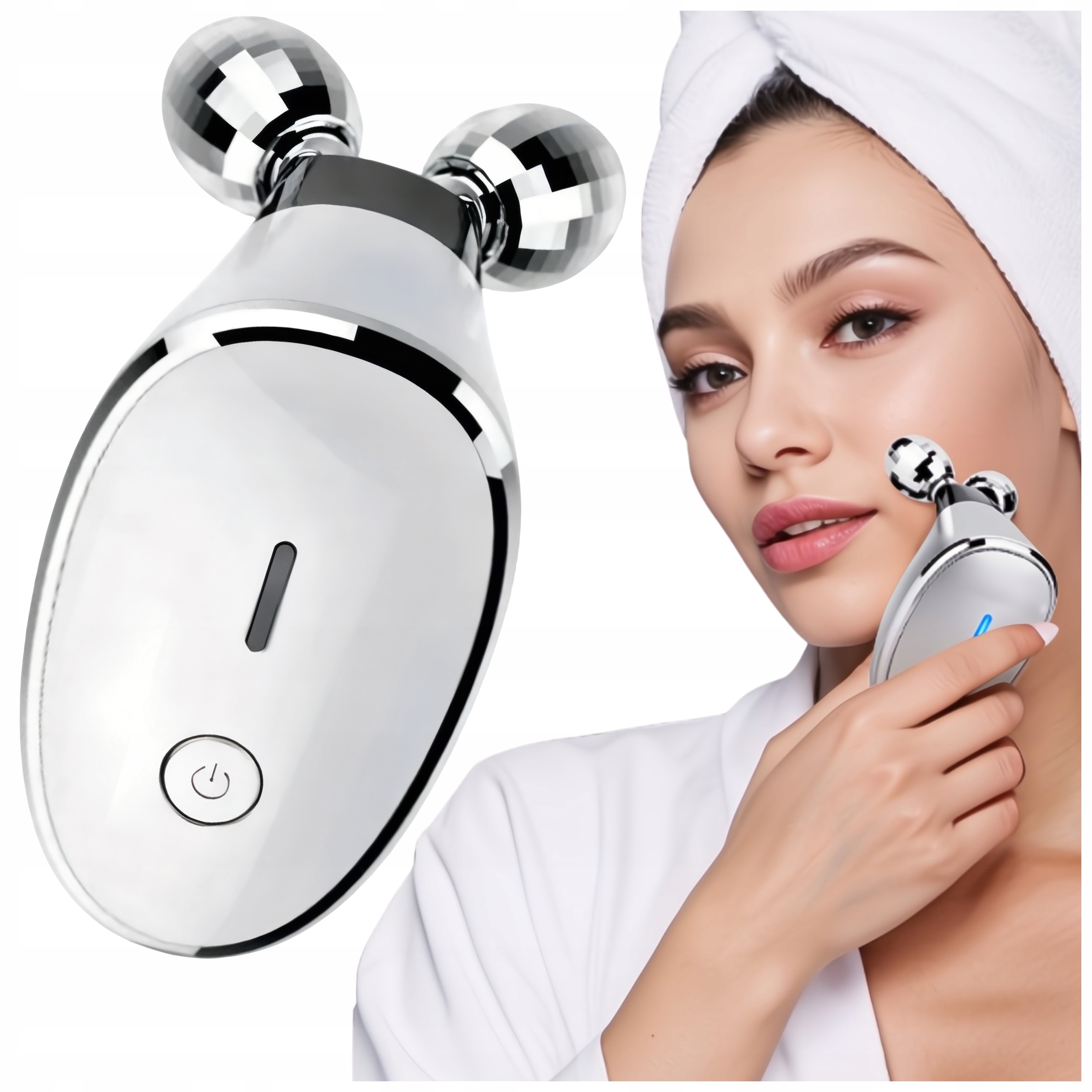 MASAŻER WIBRACYJNY DO TWARZY 3D LIFTING EMS DO PIELĘGNACJI SKÓRY GUA ...