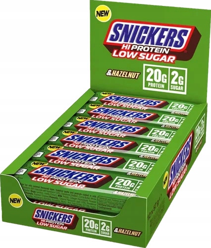 Snickers Hi Protein Low Sugar Hazelnut 57g (5056357999523) • Cena ...