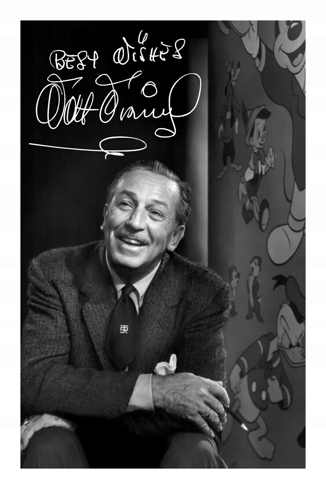 Walt Disney Signed A4 Photo Print Autograph Walter 15962894728 - Sklepy ...