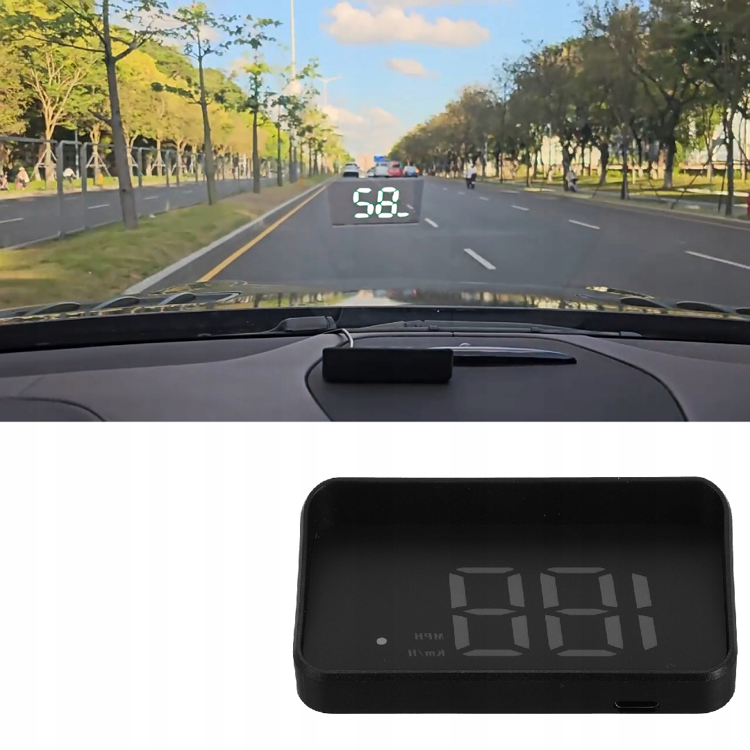Wyświetlacz head-up M2 hud car uniwersalny GPS HD prędkościomierz ...